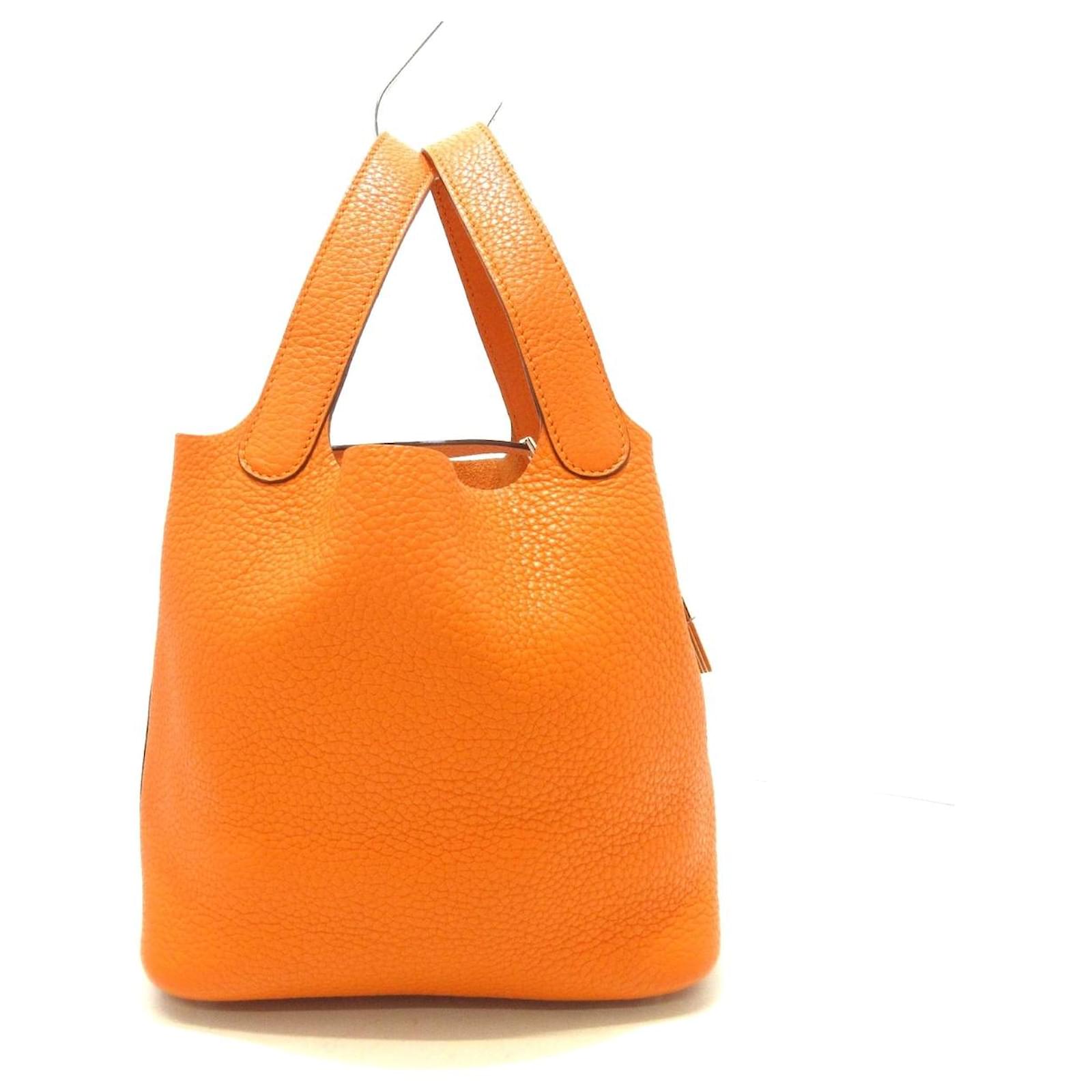 Hermès Picotin Lock Orange Leather ref.1076912 - Joli Closet