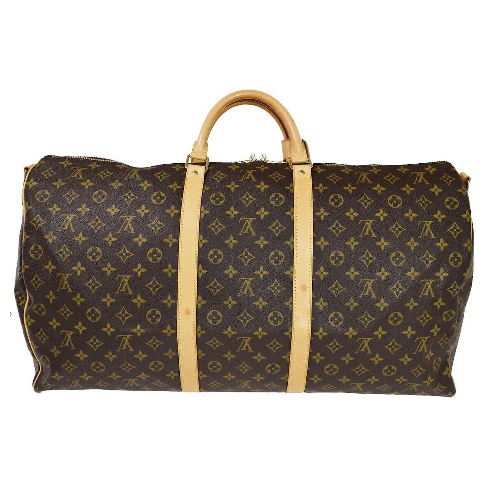 Louis Vuitton Keepall Bandoulière 60 Brown Cloth ref.1077162 - Joli Closet