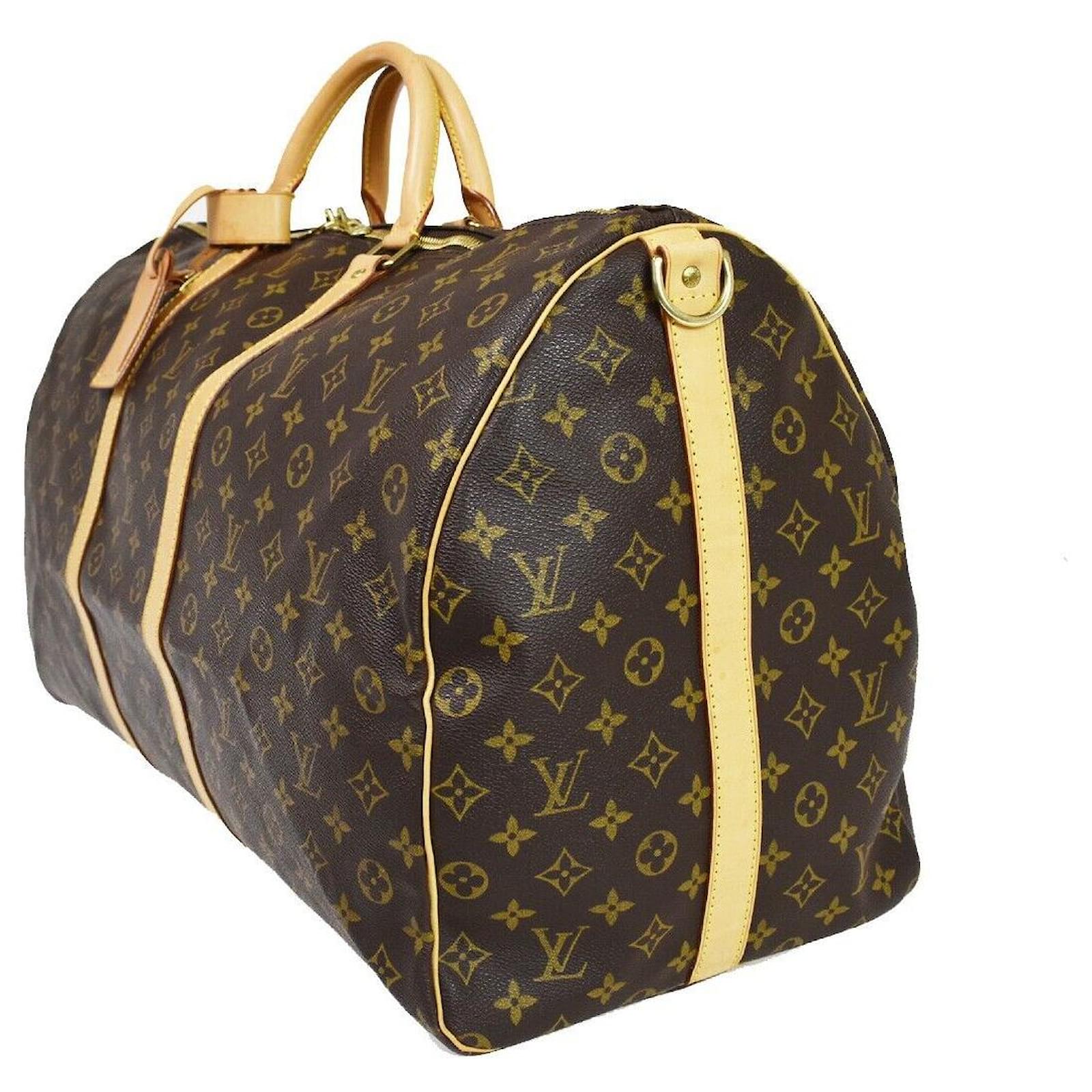 Louis Vuitton Keepall Bandoulière 60 Brown Cloth ref.1077162 - Joli Closet