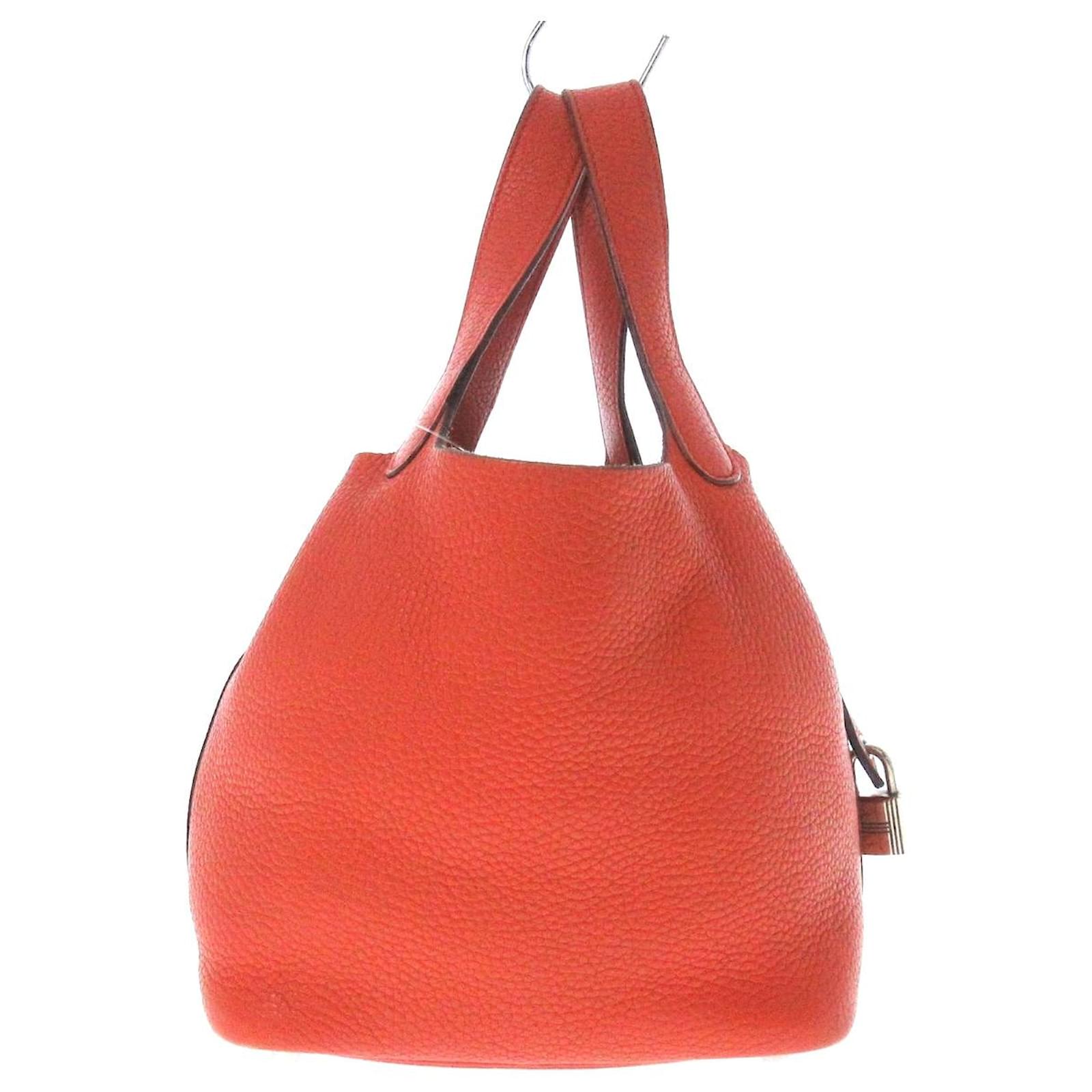 Hermès Picotin Lock Orange Leather ref.1099076 - Joli Closet