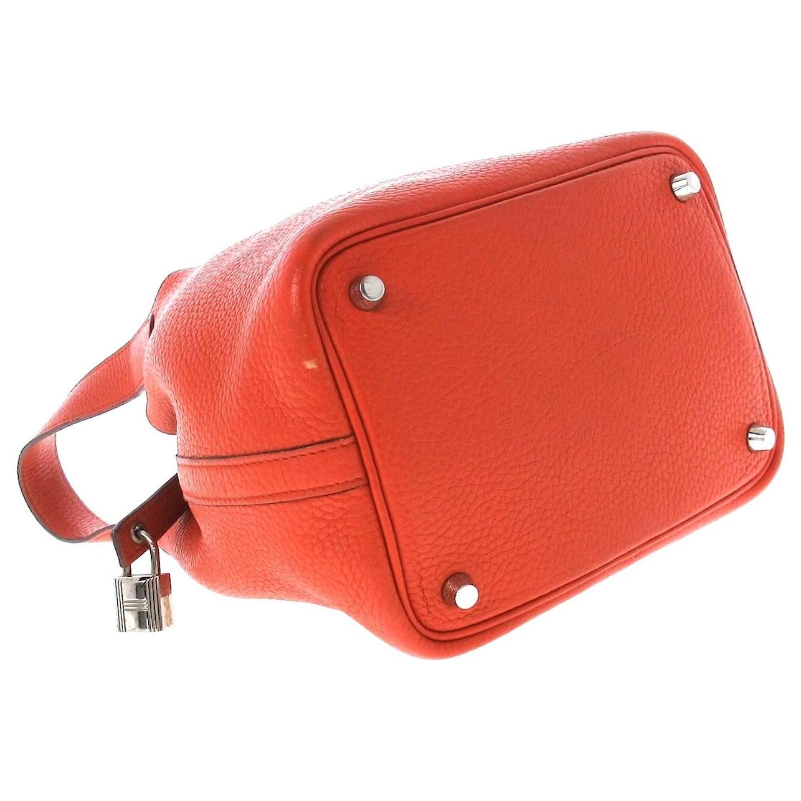 Hermès Picotin Lock Orange Leather ref.1099076 - Joli Closet