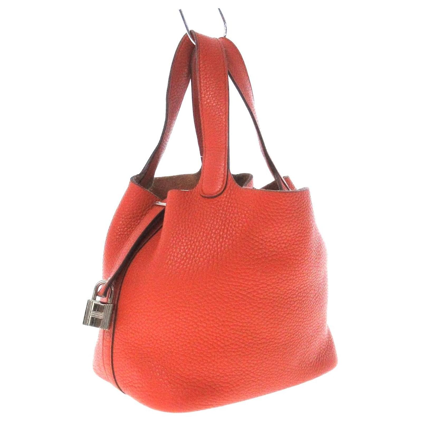 Hermès Picotin Lock Orange Leather ref.1099076 - Joli Closet