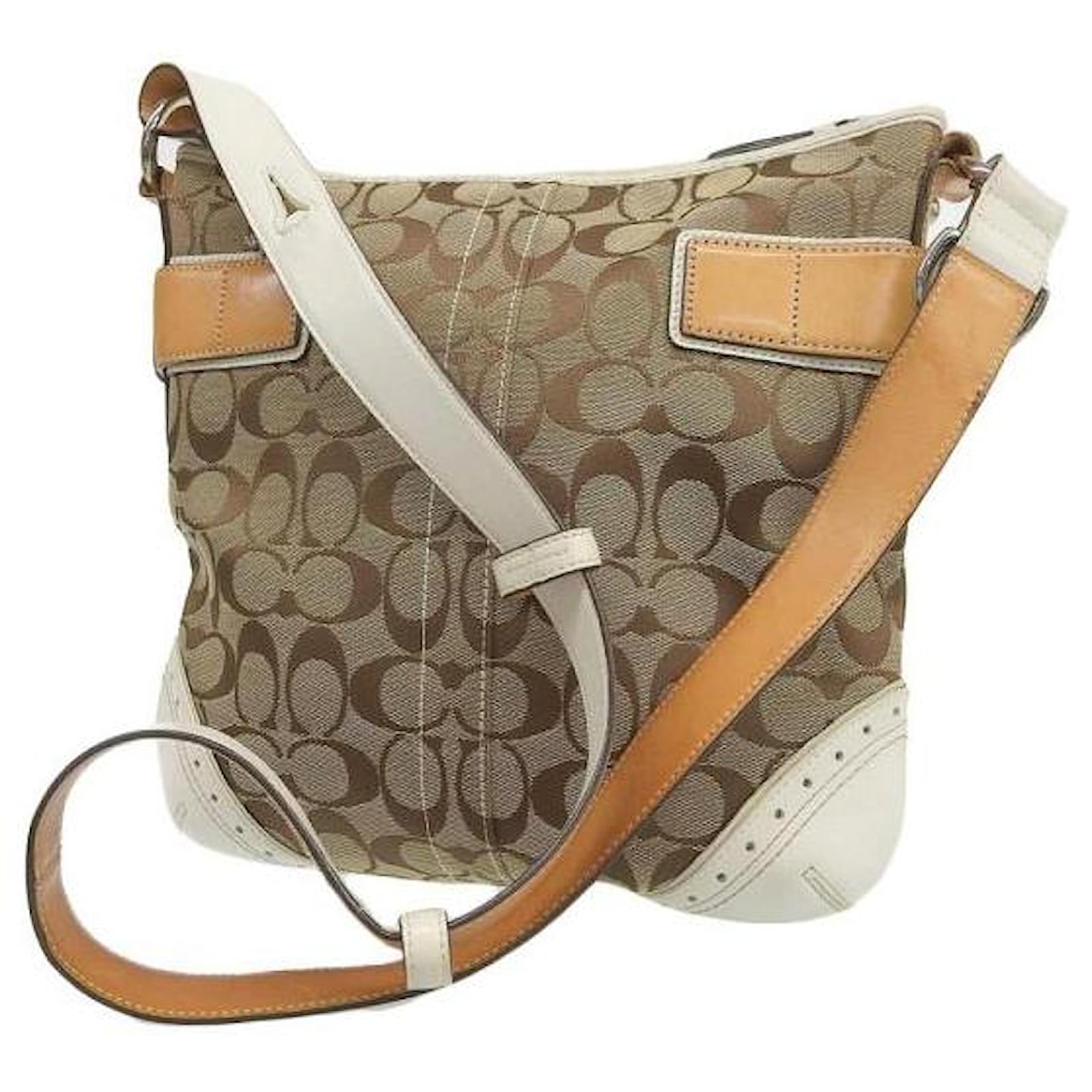 Coach Signature Canvas Crossbody Bag 1487 Brown Cloth ref.1109257 ...