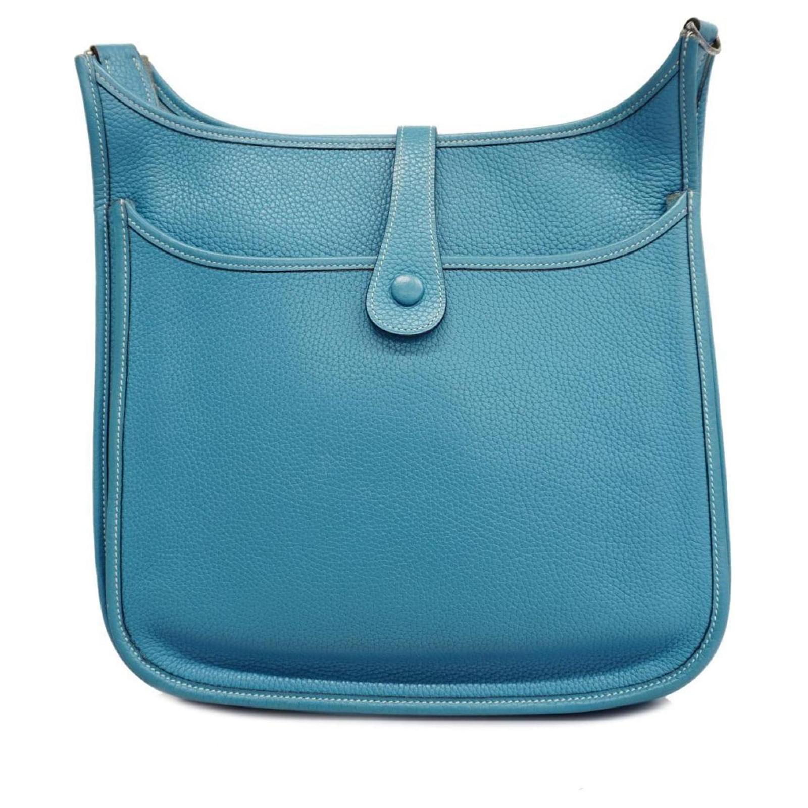 Evelyne Hermès Evelyn Blue Leather ref.1110394 - Joli Closet