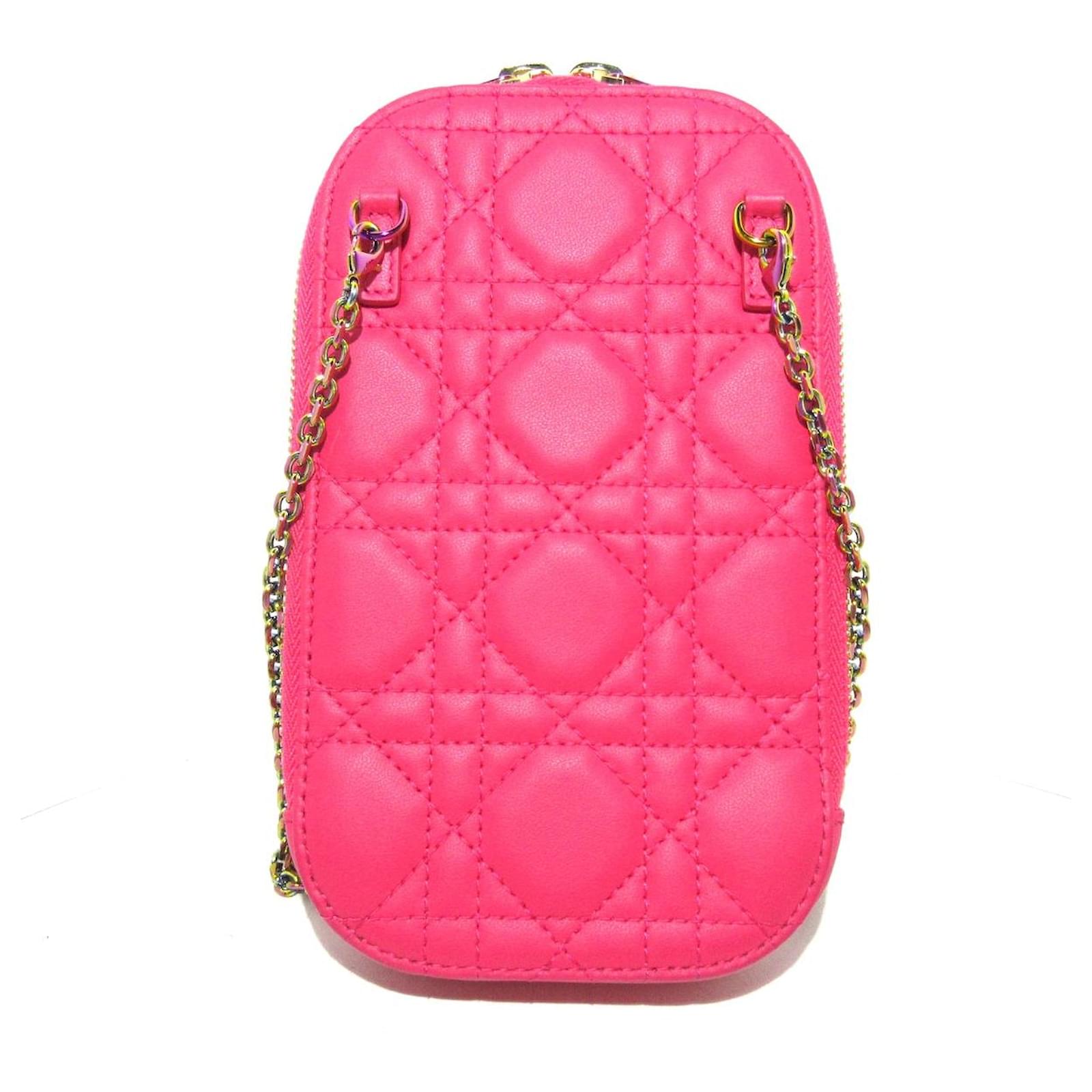 Dior Cannage stitch Pink Leather ref.1113602 - Joli Closet