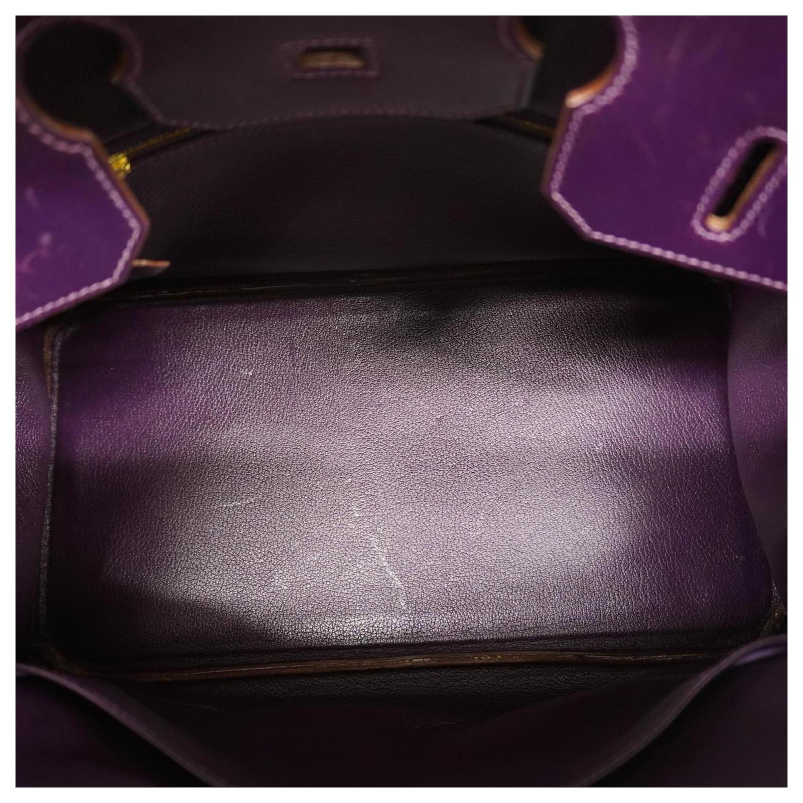 Hermès HERMES BIRKIN 35 Purple Leather ref.1115293 - Joli Closet