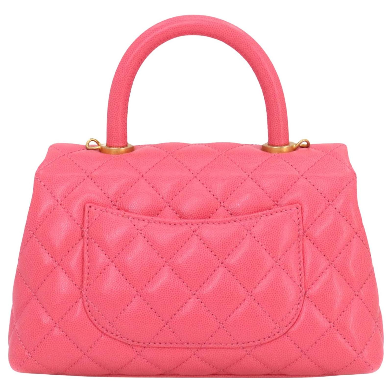 Chanel Coco Handle Pink Leather ref.1117312 - Joli Closet