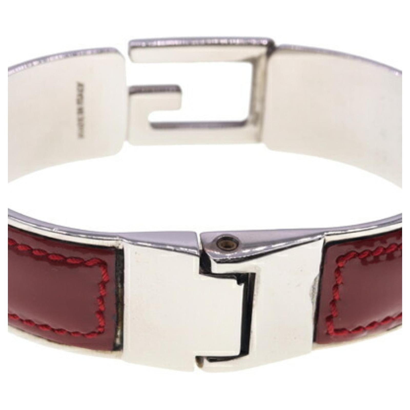 Logo Gucci G Cuir vernis Rouge ref.1118286 - Joli Closet