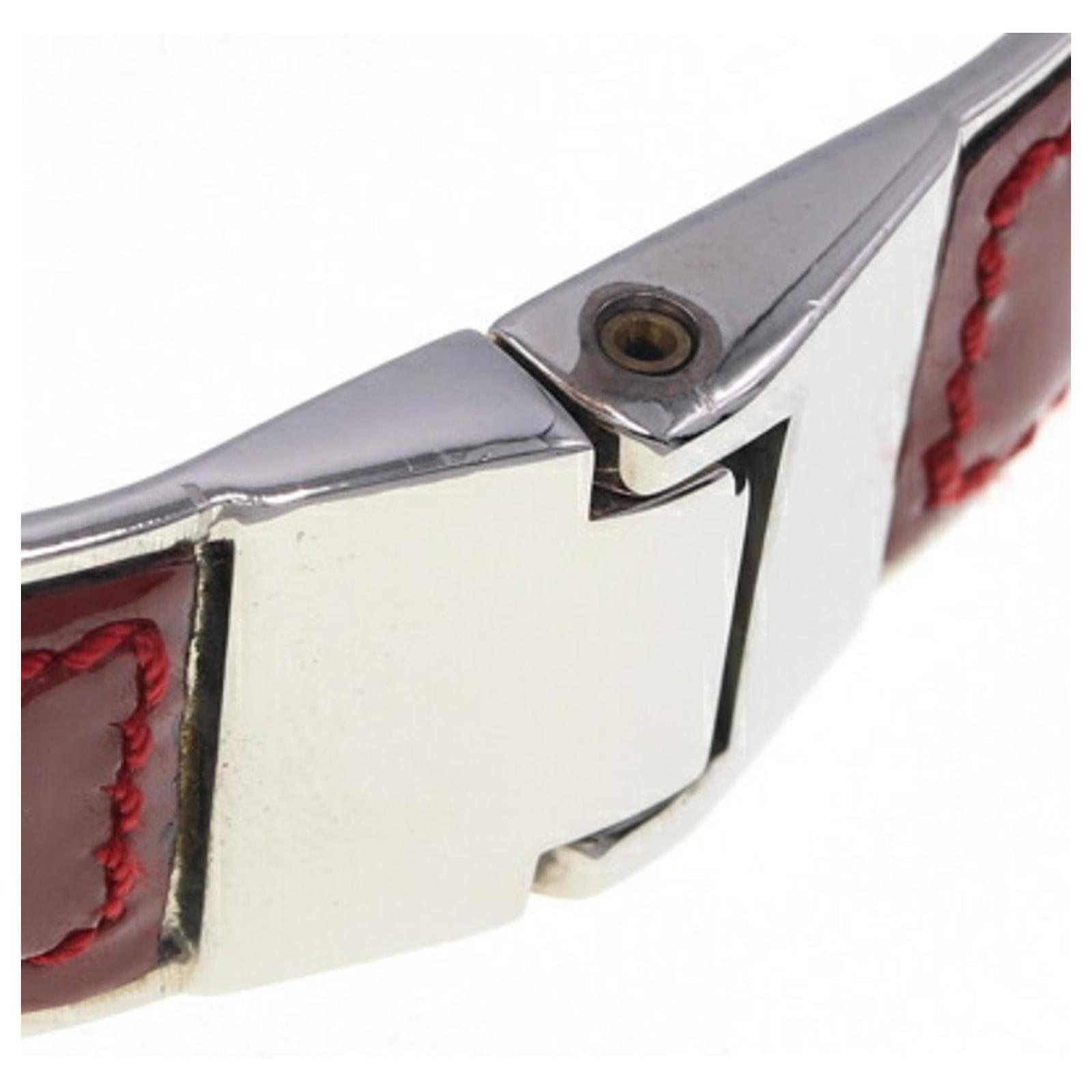 Logo Gucci G Cuir vernis Rouge ref.1118286 - Joli Closet