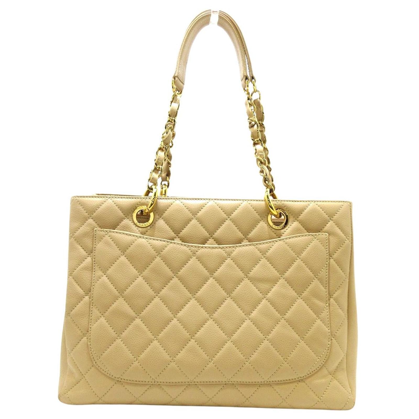 Timeless Chanel shopping Beige Leather ref.1131567 - Joli Closet