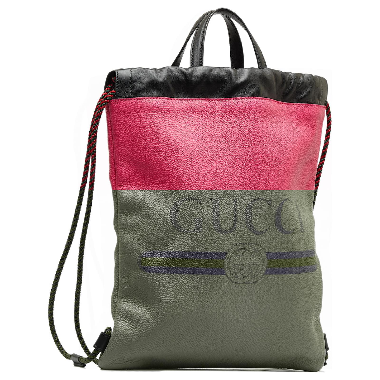 Gucci Pink Gucci Logo Backpack Leather Pony-style calfskin ref.1143073 ...