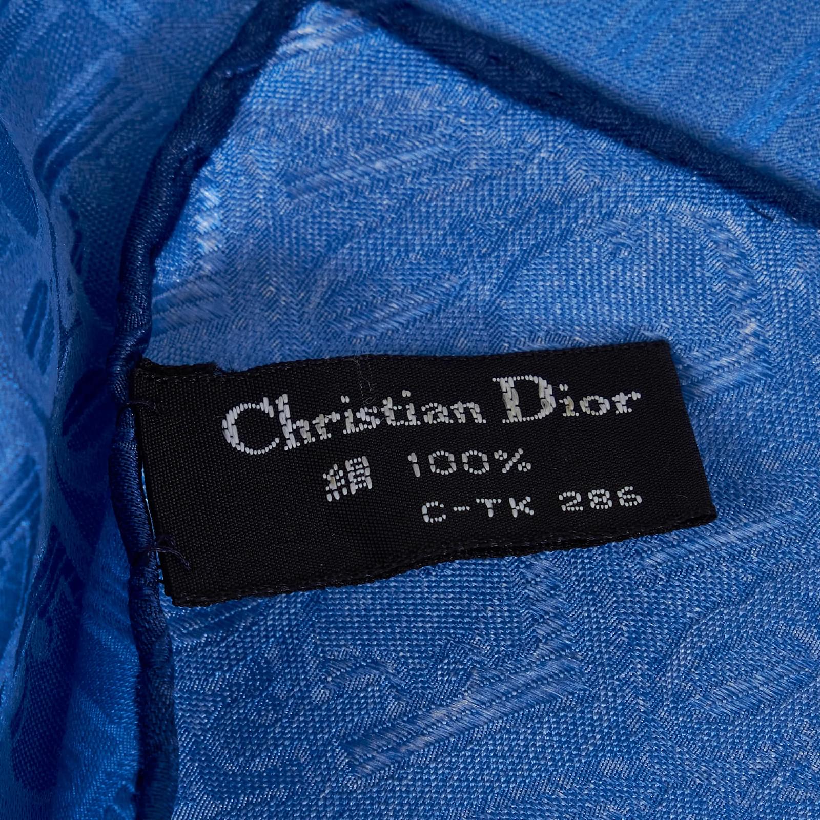 Blue Dior Trotter Silk Scarf Scarves ref.1149203 - Joli Closet