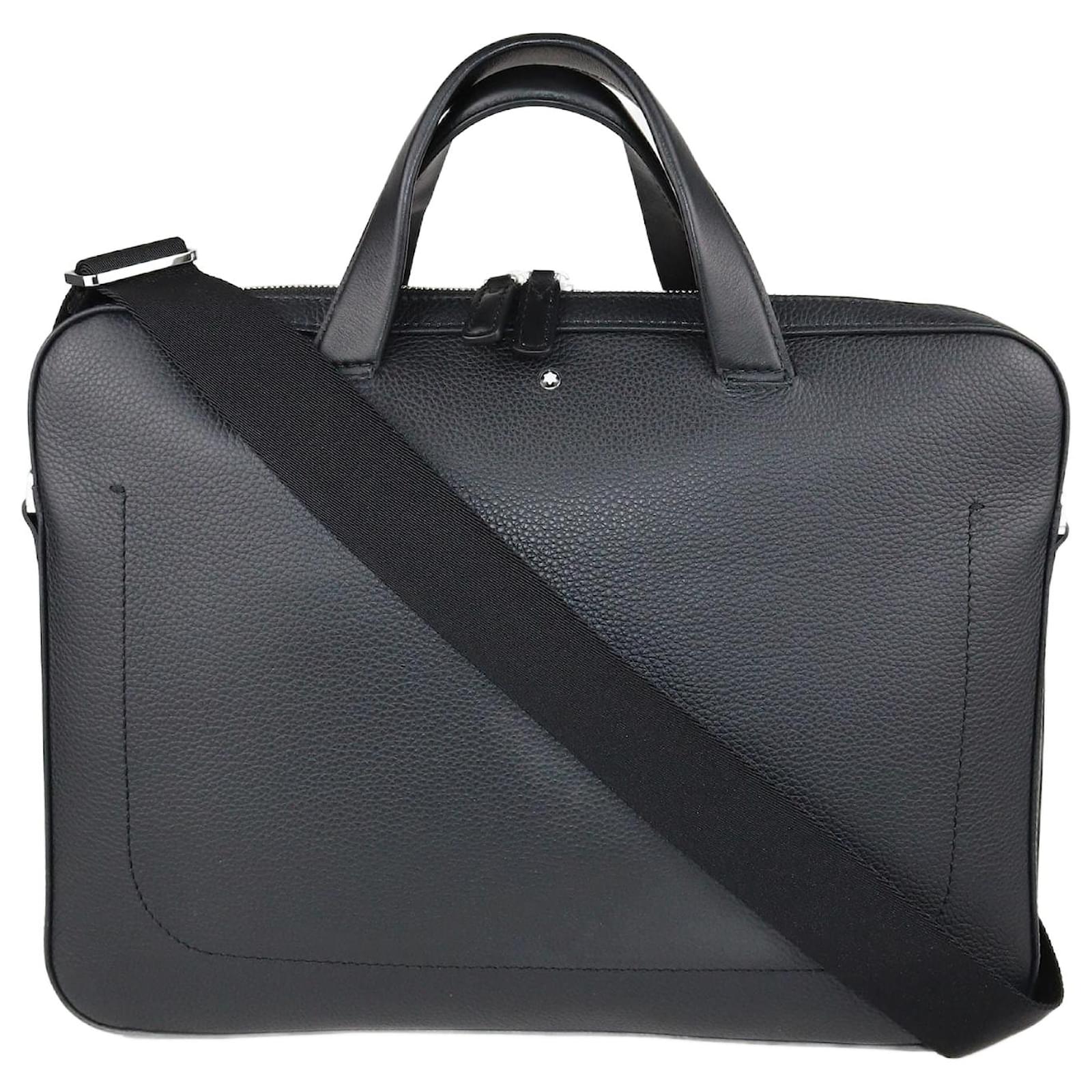 Montblanc Black Laptop Bag Leather ref.1210268 - Joli Closet