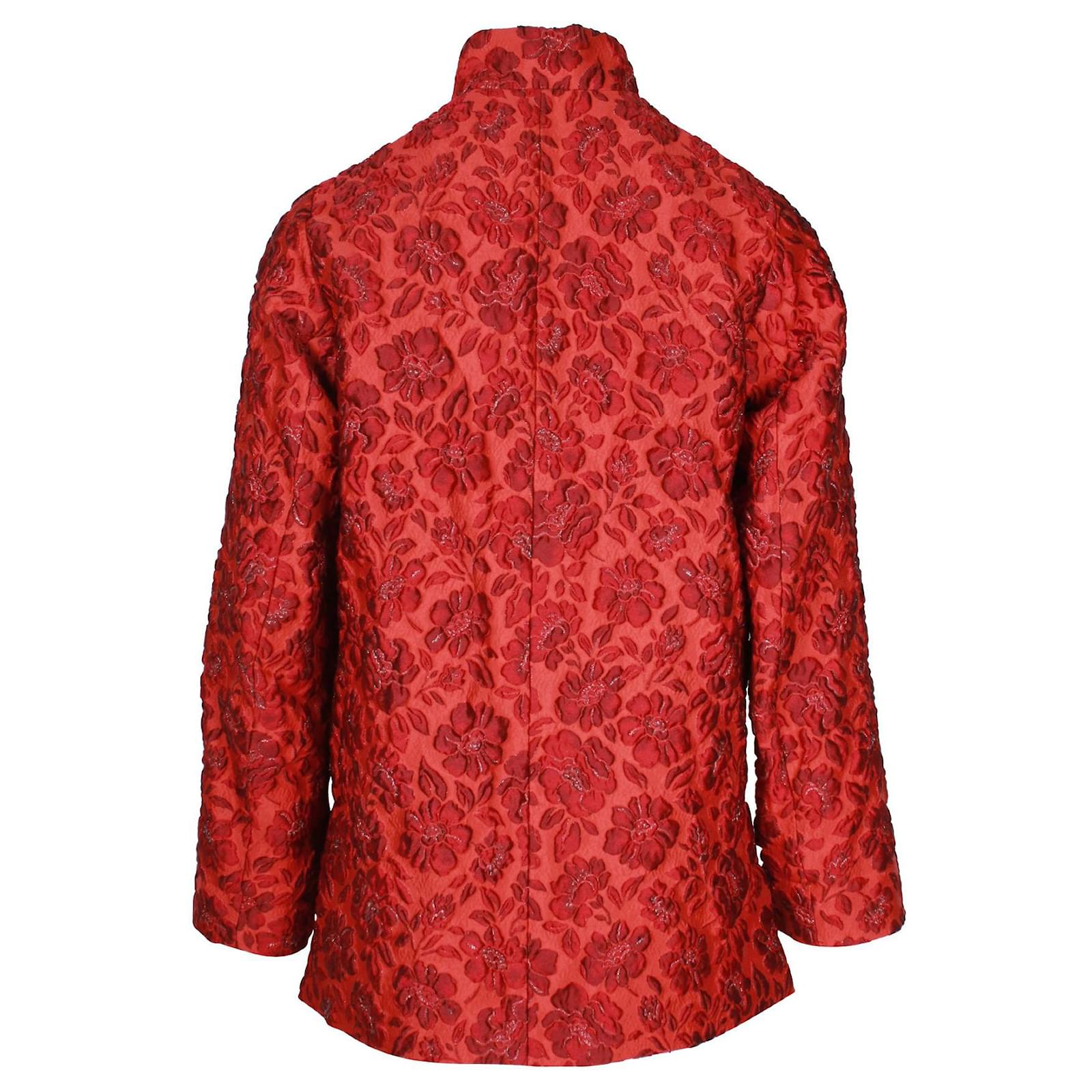 Shanghai Tang Red Jacquard Cheongsam Style Jacket Polyester ref.1210644 ...