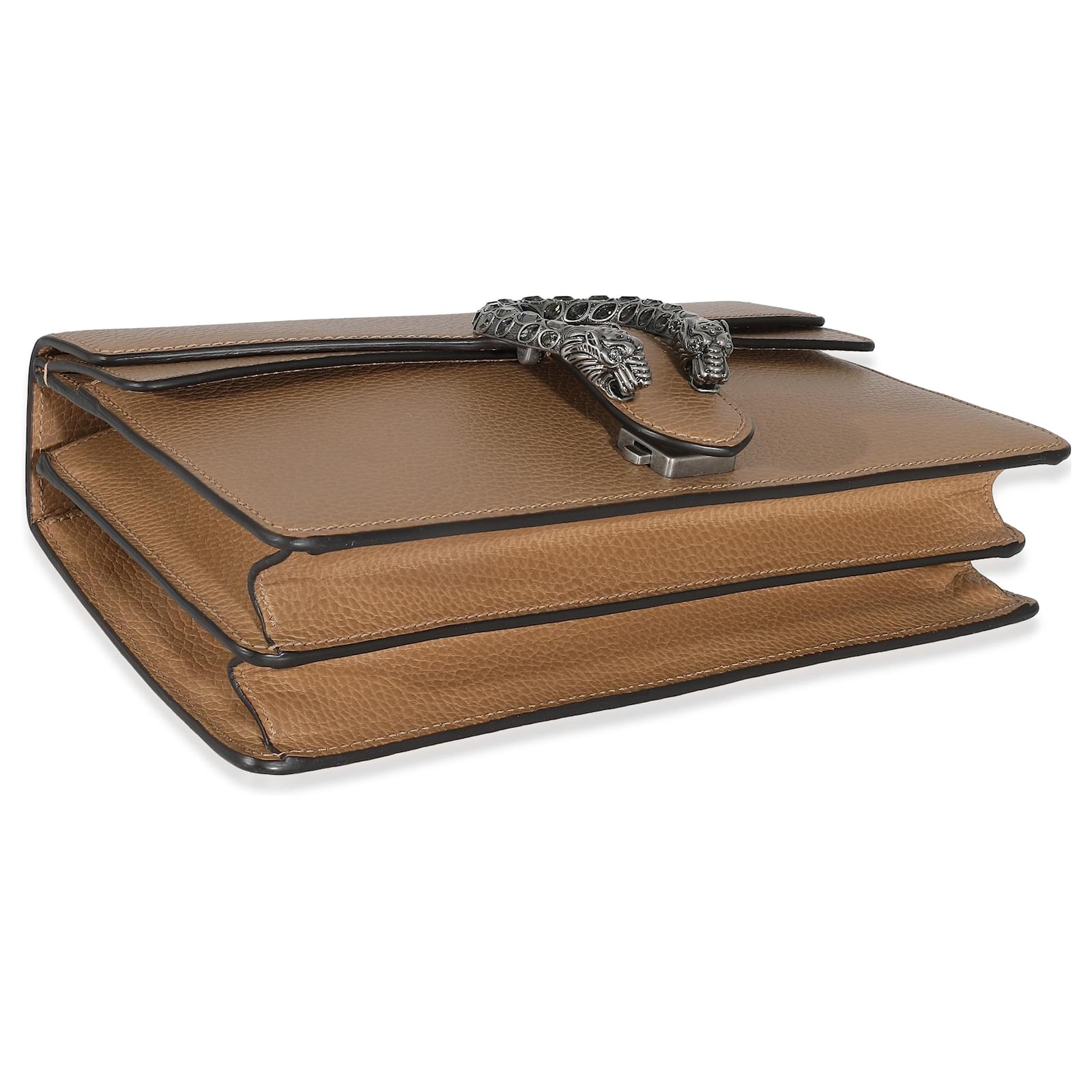 Gucci Natural Tan Calfskin Small Crystal Dionysus Brown Leather ref ...