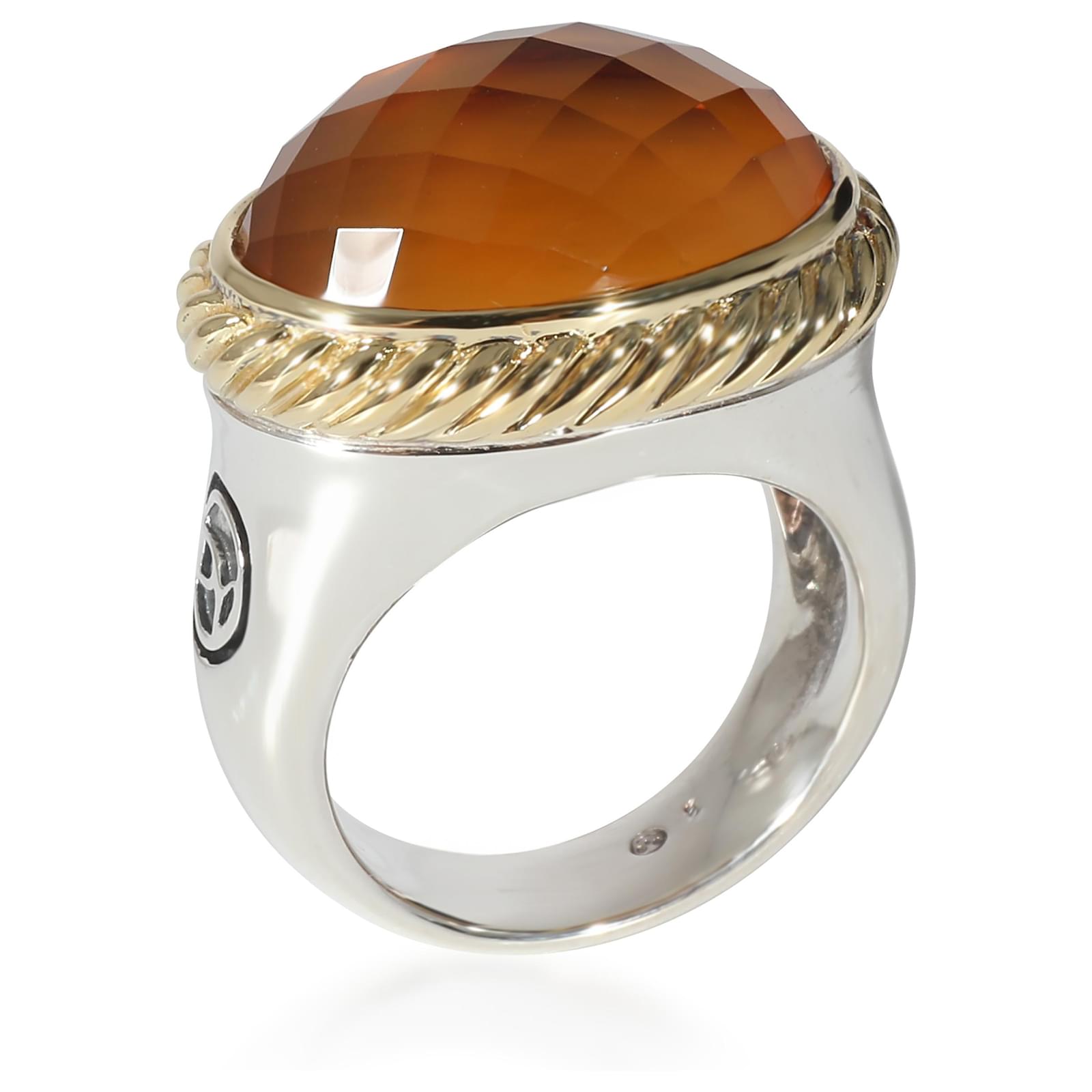 David Yurman Citrine Ring in Sterling Silver & 18k yellow gold ref ...
