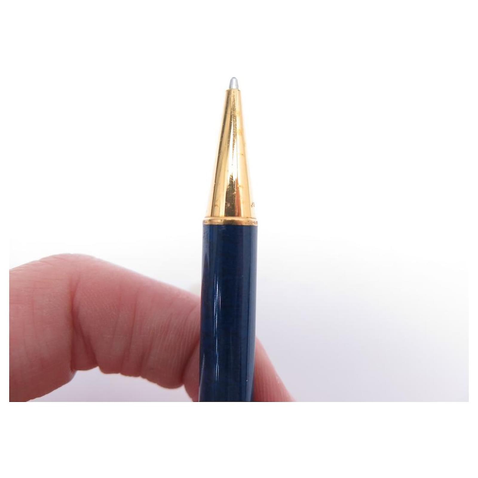 VINTAGE CARTIER MUST TRINITY BALLPOINT BLUE CHINESE LACQUER BALLPOINT ...