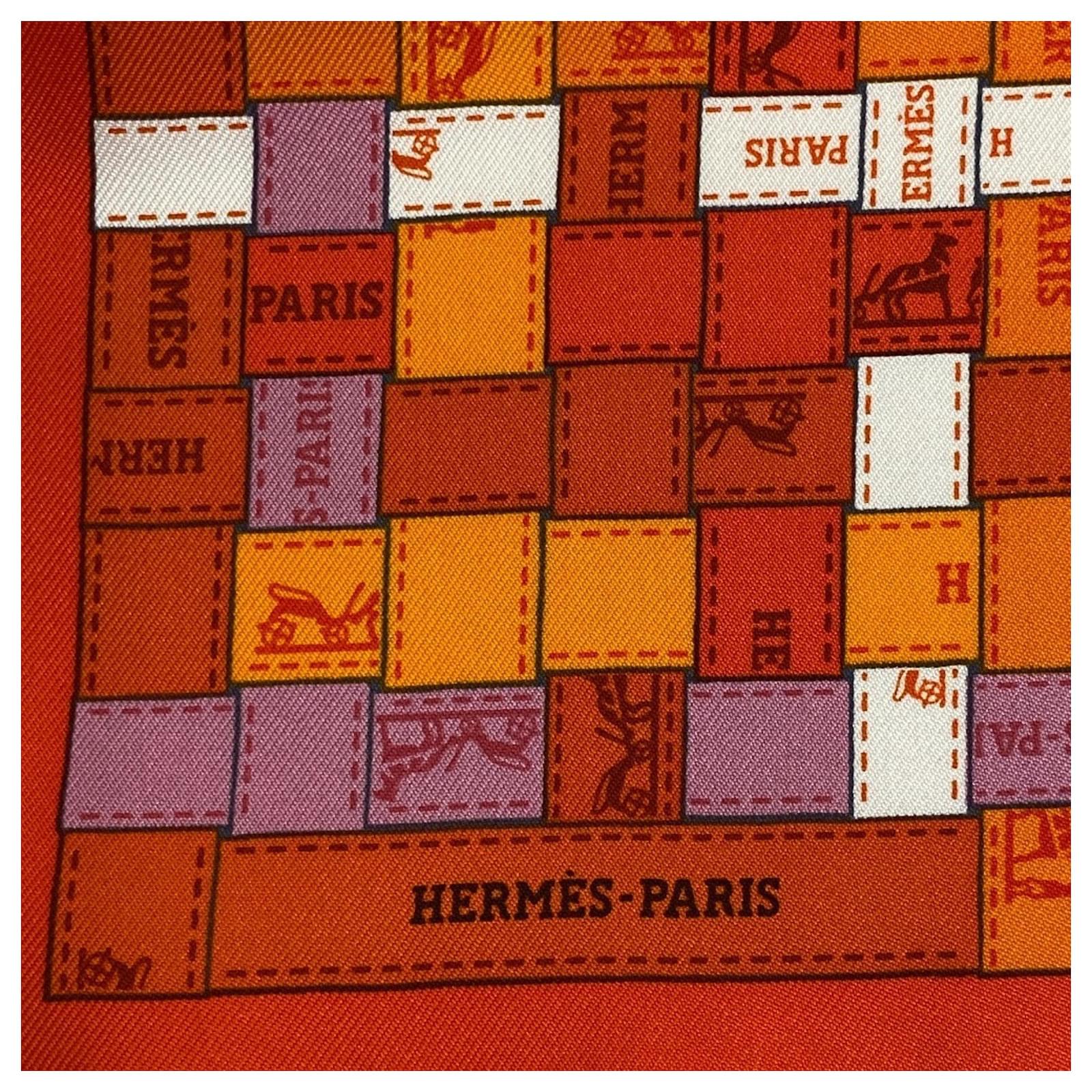Hermès HERMES CARRE 90 Orange Silk ref.1241010 - Joli Closet