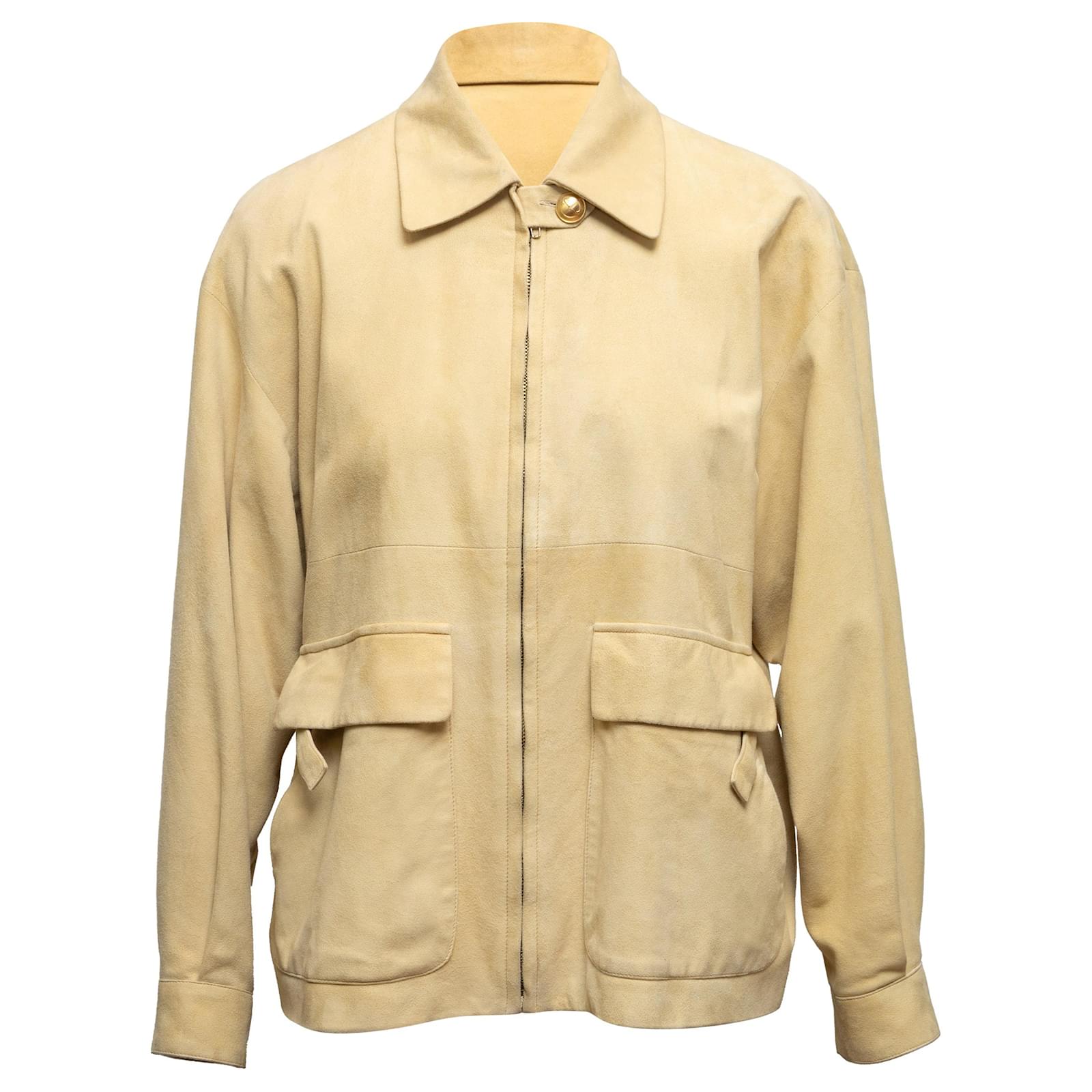 Vintage Light Yellow Gucci Suede Jacket Size IT 40 ref.1268713 - Joli ...