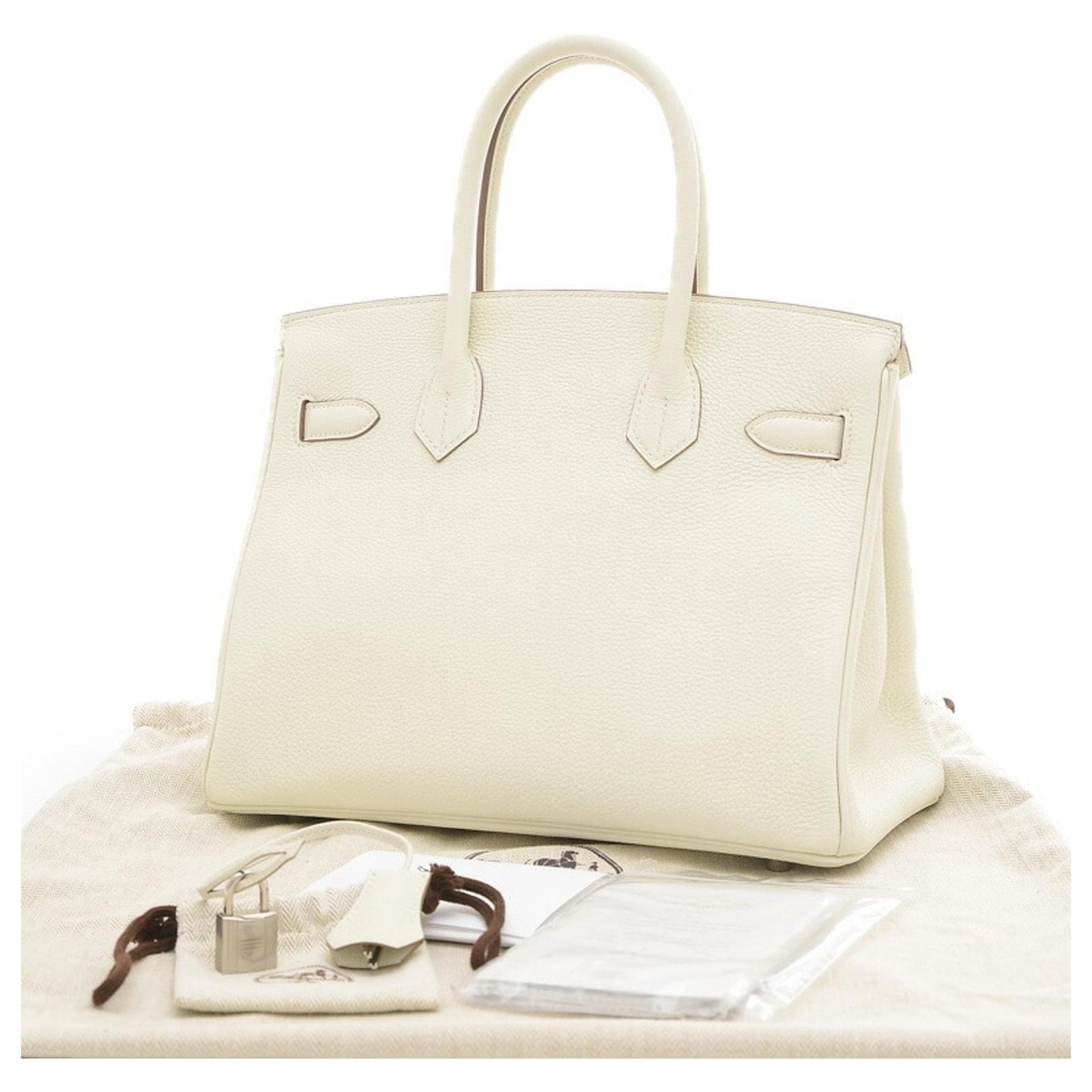 Hermès HERMES BIRKIN 30 Cream Leather ref.1331938 - Joli Closet