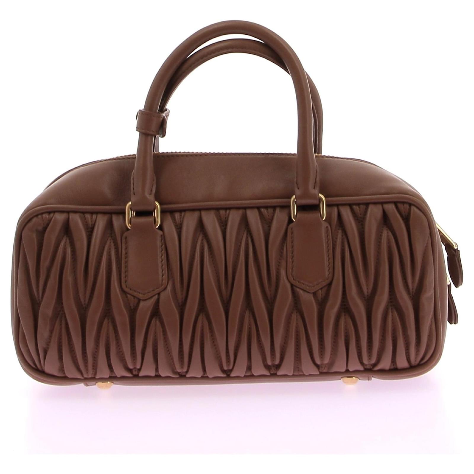 MIU MIU Handbags T. leather Camel ref.1418849 - Joli Closet