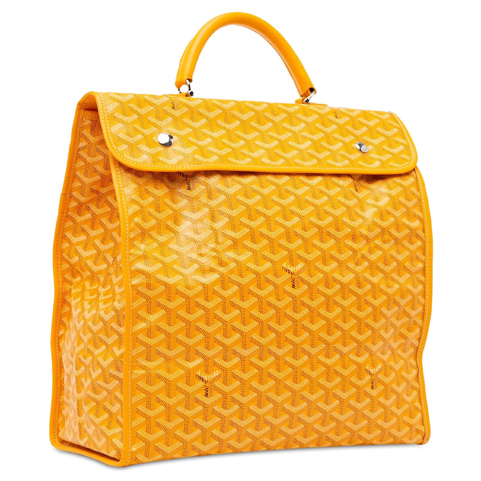 Yellow Goyard Goyardine Saint Leger Backpack Leather ref.1424086 - Joli ...