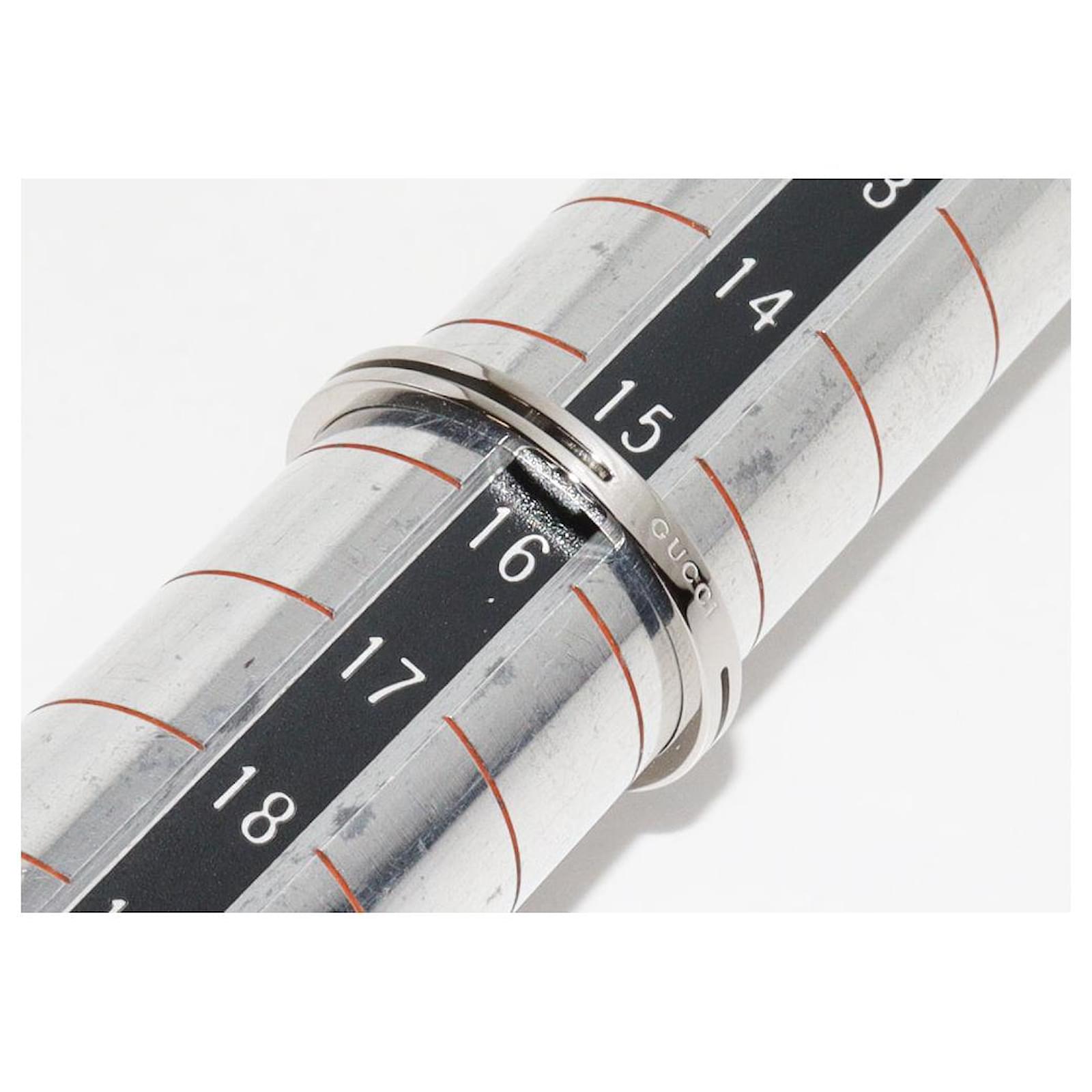 Gucci K18WG White Gold Infinity Ring #16 Jewelry in Great Silvery ref ...