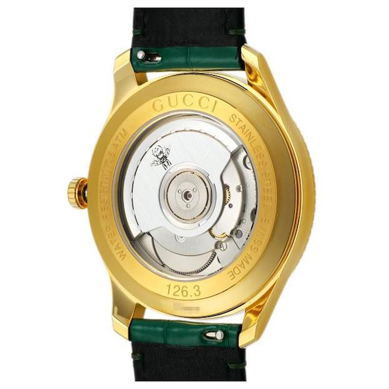Orologio da uomo Gucci Eryx quadrante dorato YA126341, acciaio ...