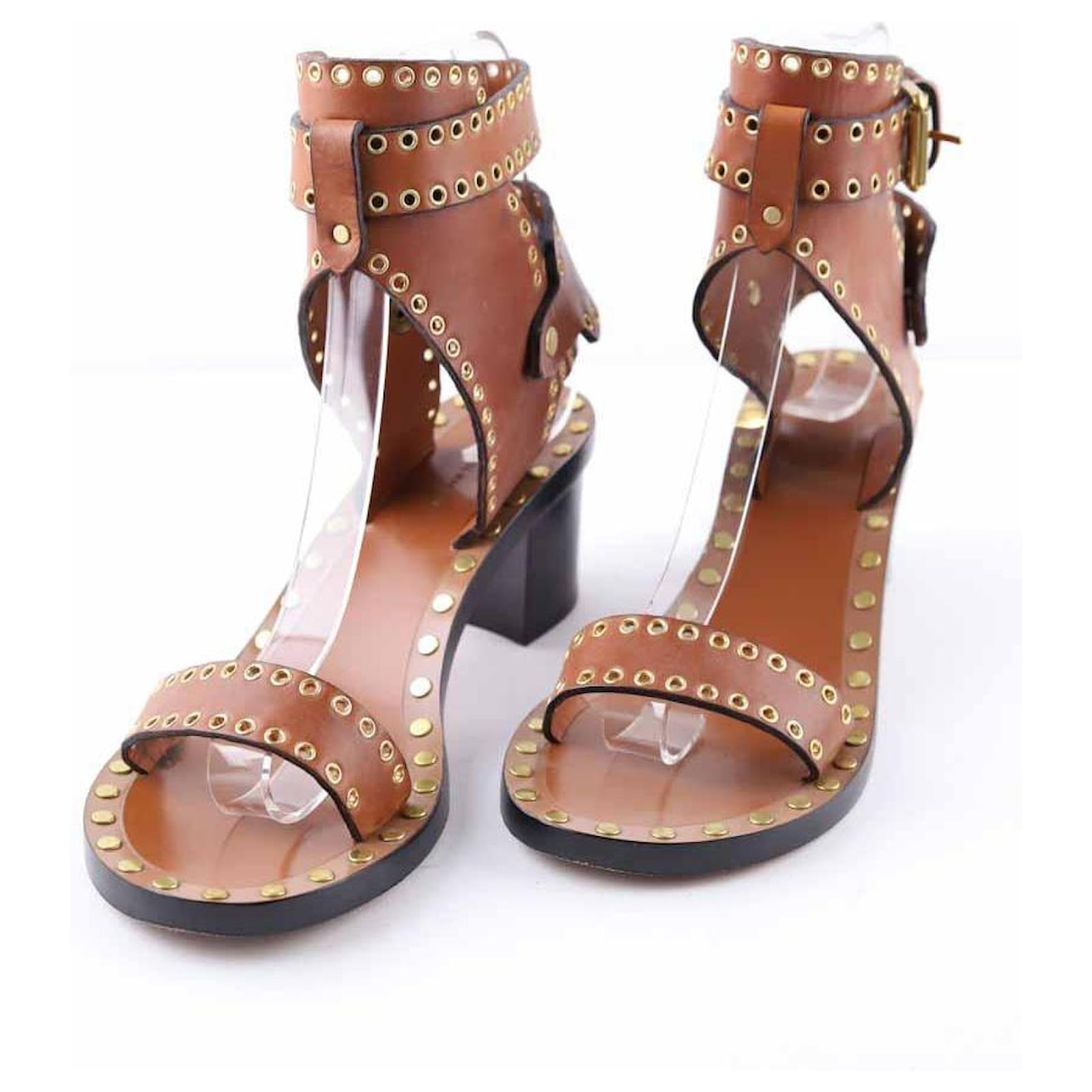Isabel Marant Leather heels Brown ref.1440517 - Joli Closet
