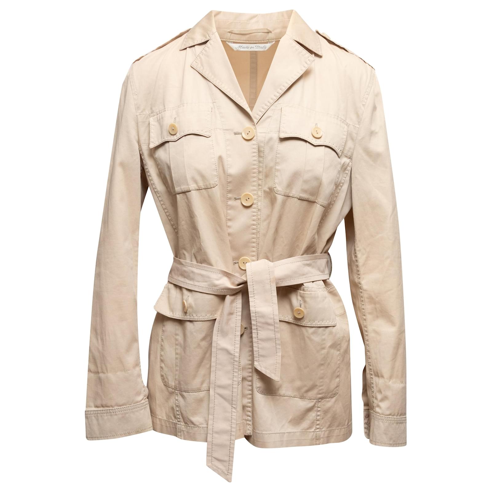 Beige Max Mara Cargo Jacket Size IT 38 Synthetic ref.1444104 - Joli Closet