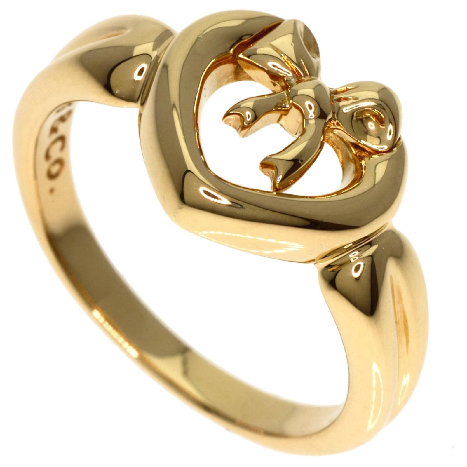 Tiffany Co. 18K Gelbgold Band Herzring fur Frauen