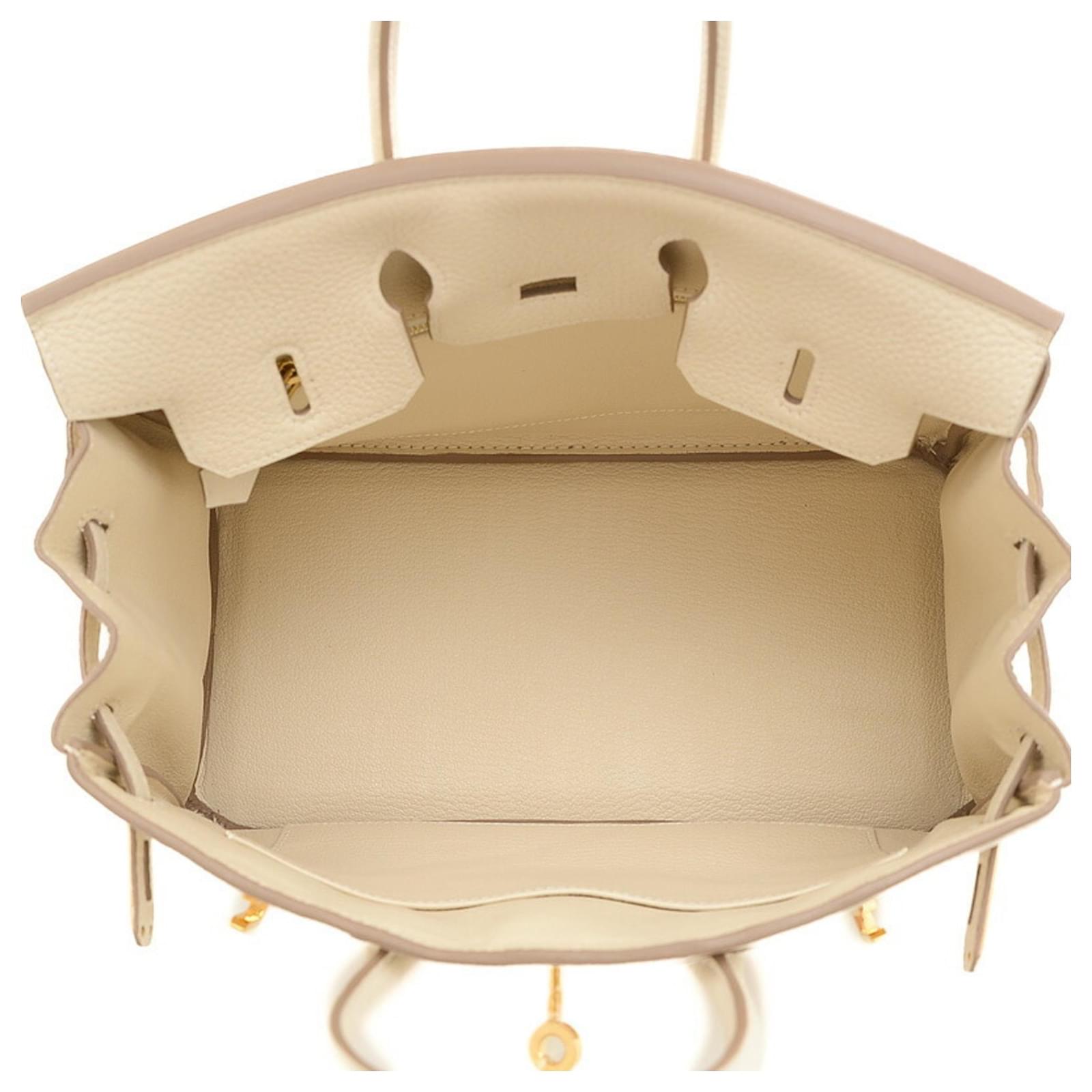 Hermès Hermes Birkin 25 Handbag in Ivory Togo Leather Cream ref.1469356 ...