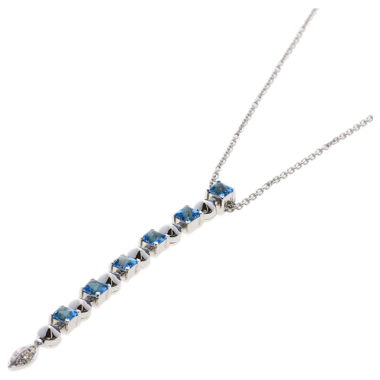 Bvlgari Lucia Halskette aus blauer Topas und Diamanten