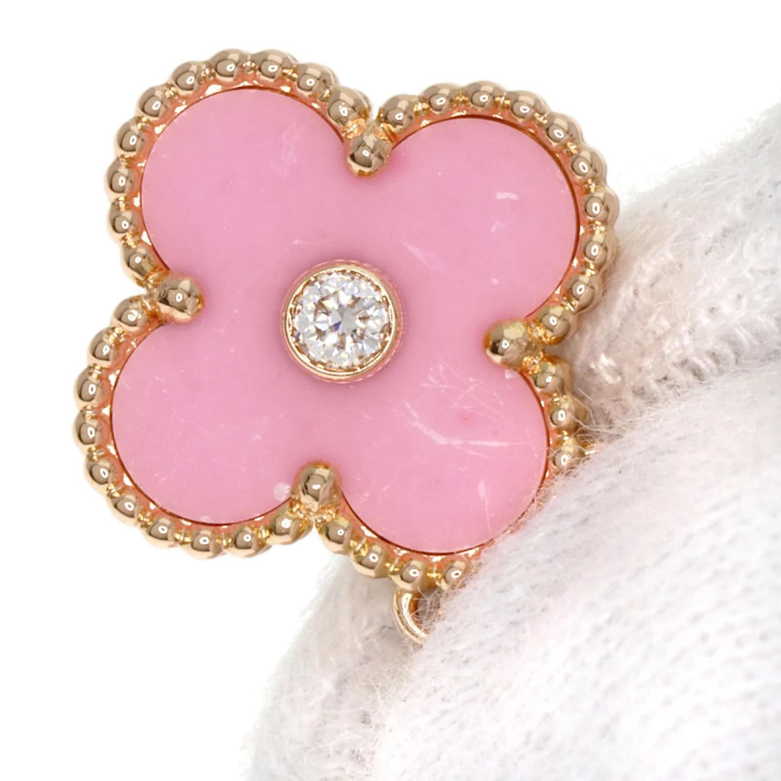 Van Cleef & Arpels Alhambra Pink Sable Diamond Necklace (Sold) - Joli ...