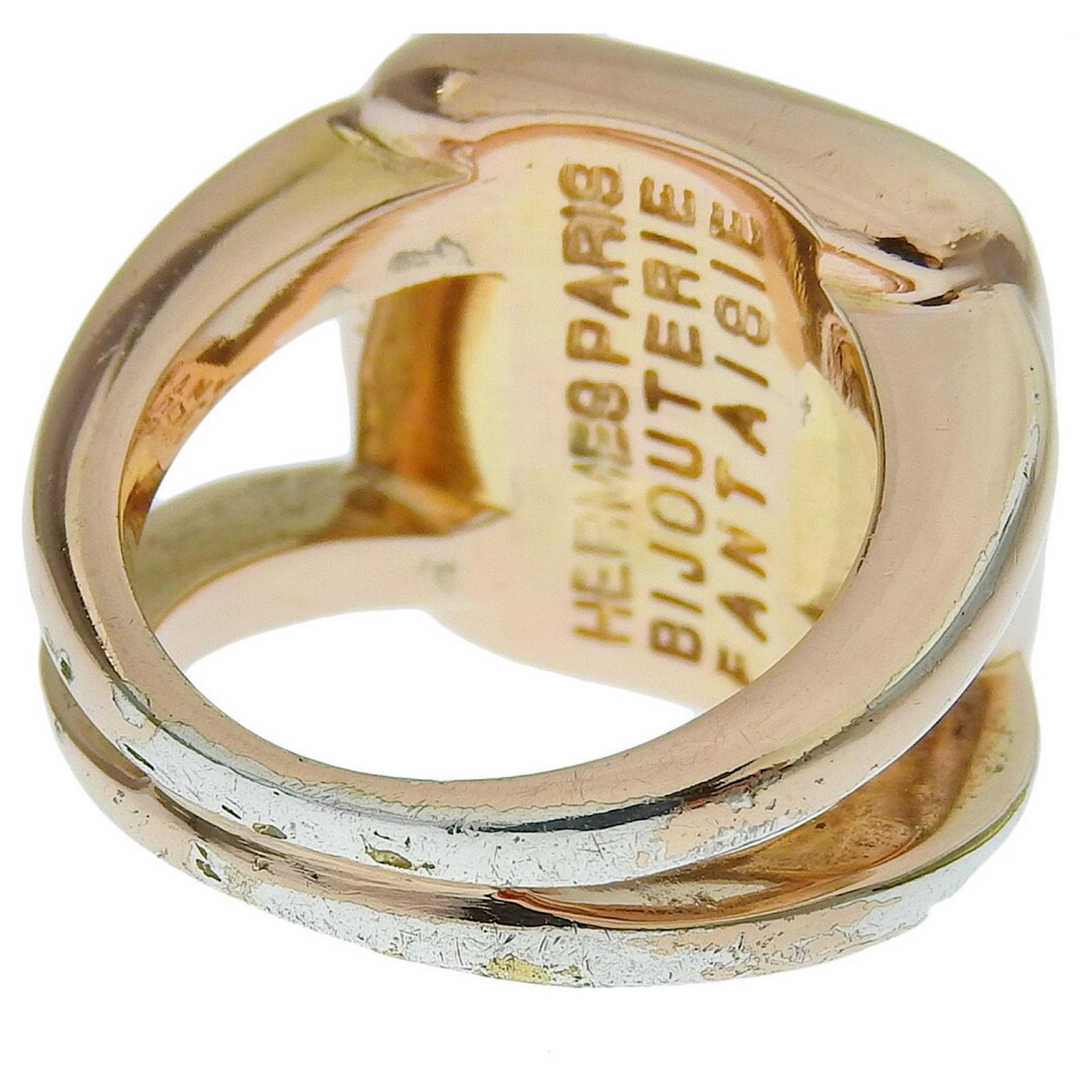 Hermes Corozo Serie vergoldeter Ring