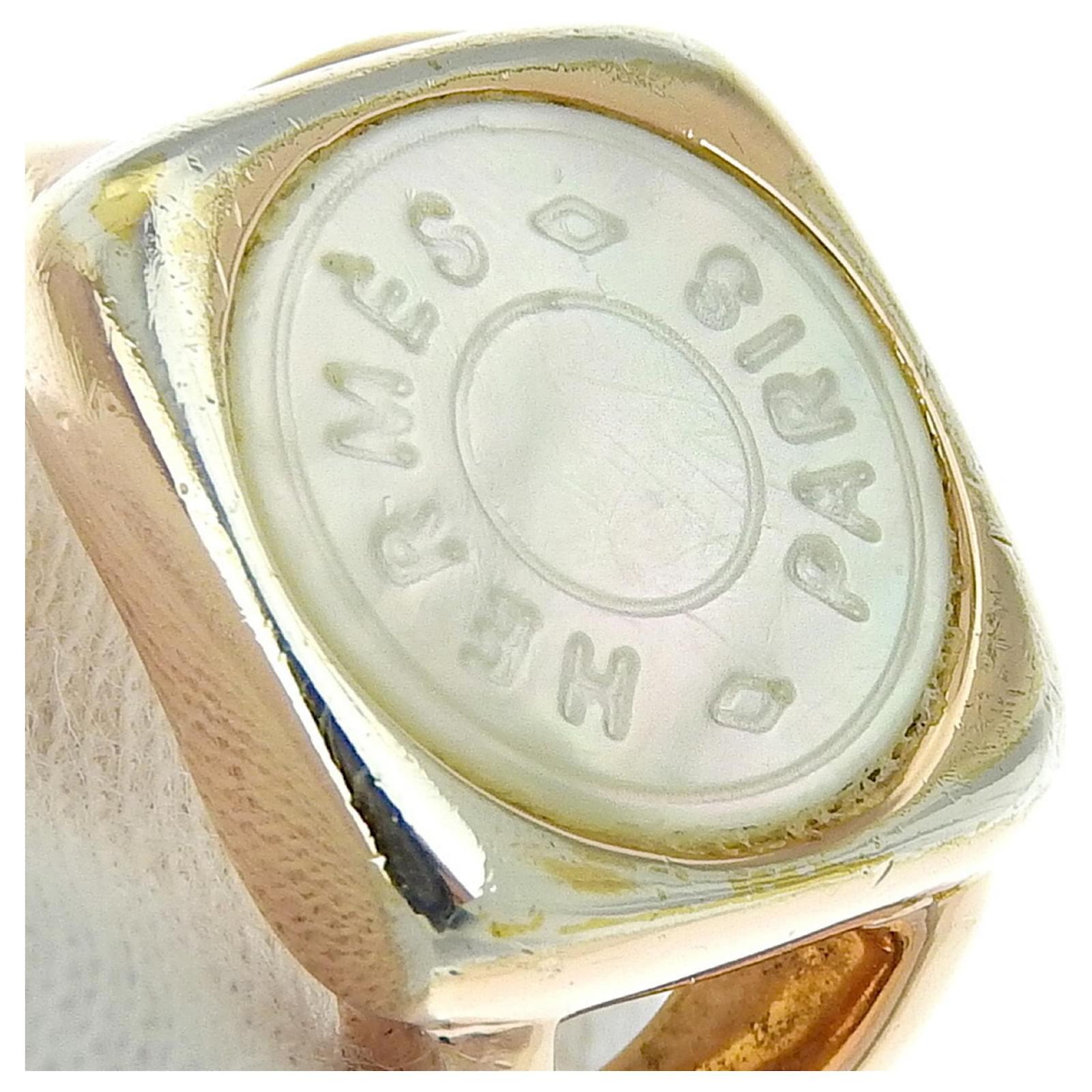 Hermes Corozo Serie vergoldeter Ring