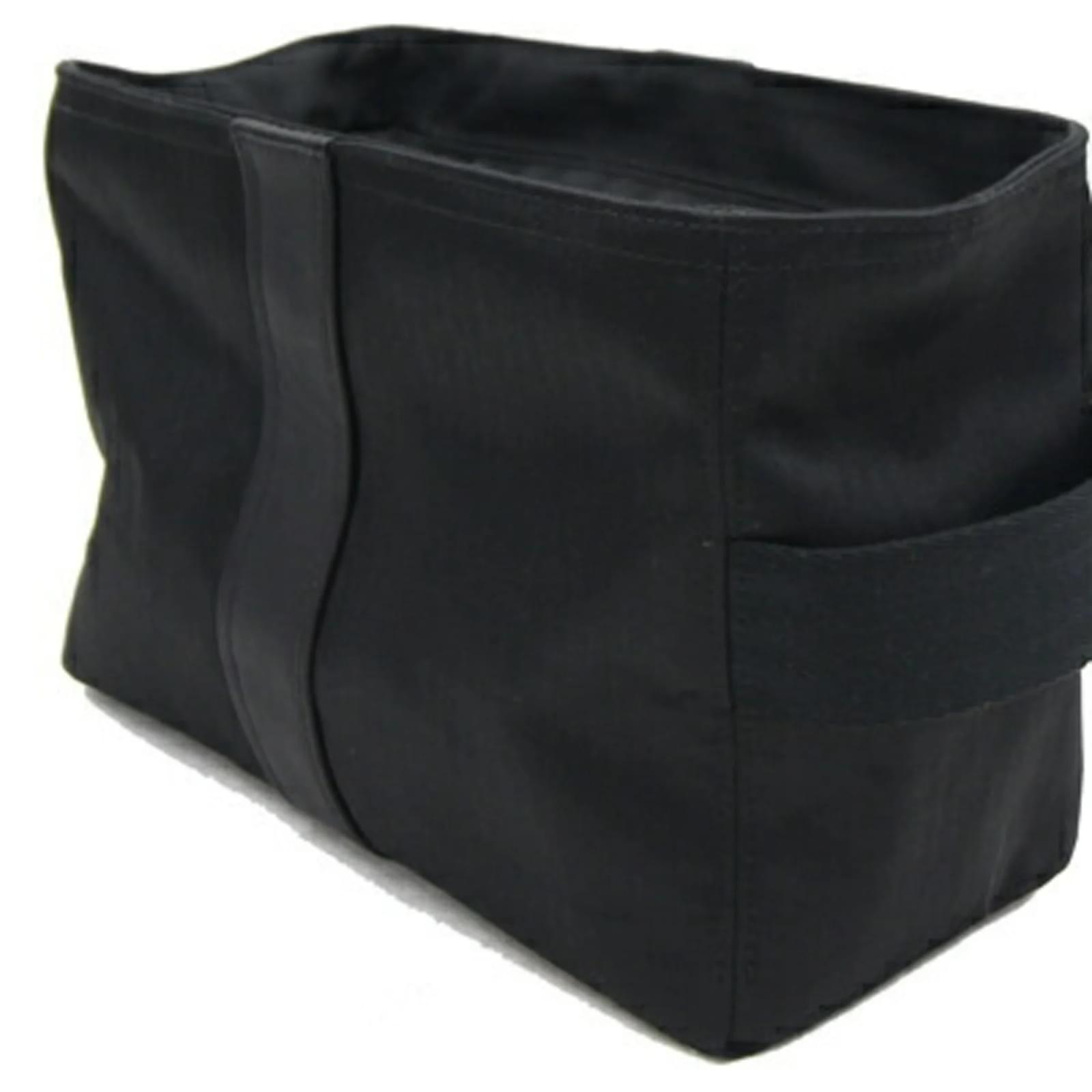 Hermès Hermes Acapulco Pouch in Black Toile Chevron Leather Cloth ref ...