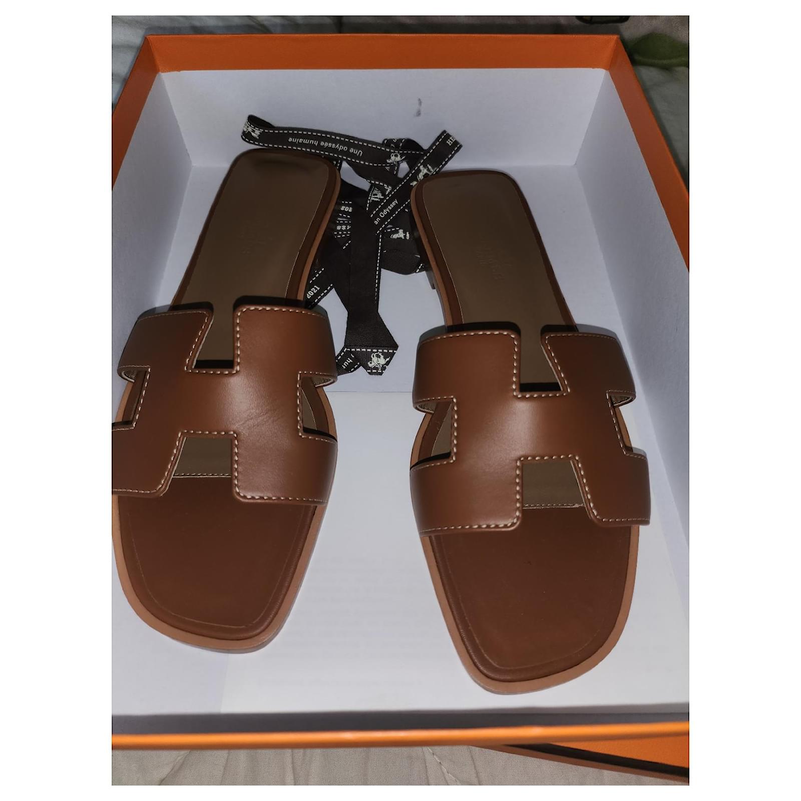 Hermès Oran Brown Leather ref.1522585 - Joli Closet