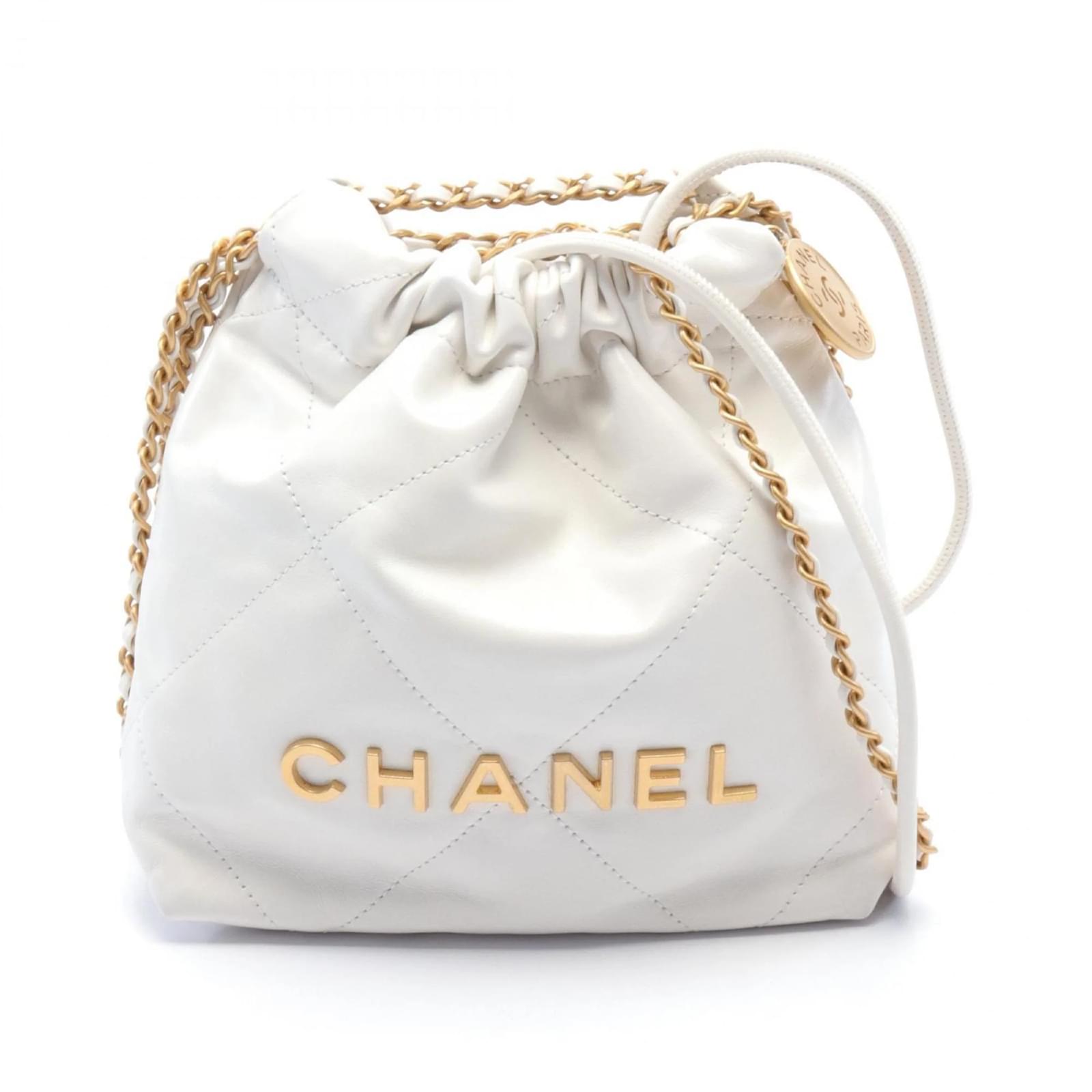 on Sale Chanel White Leather Shoulder Bag Joli Closet Premium on Sale ...