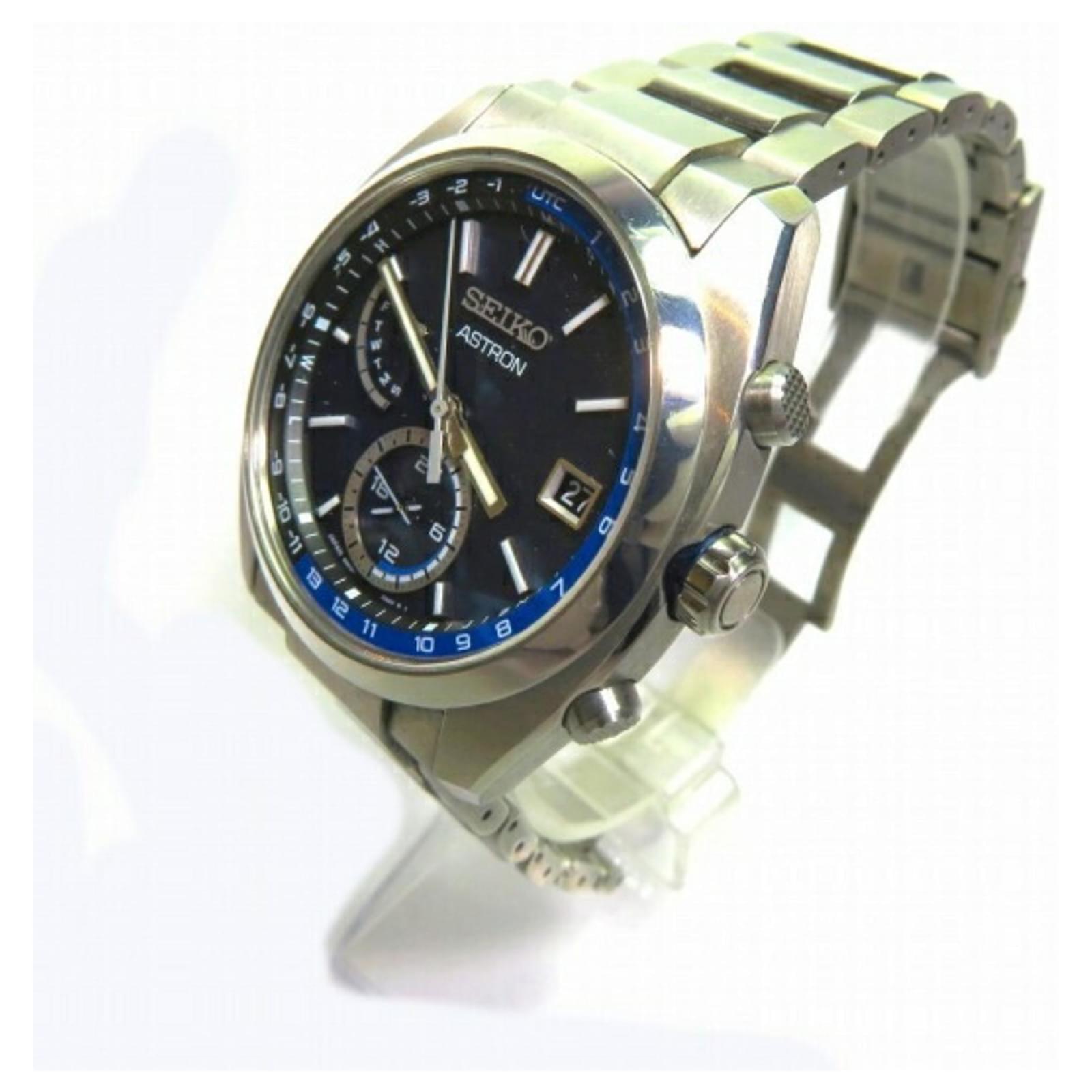 Seiko Astron Radio Wave Control Solar Titanium Men's Watch SBXY013 ...