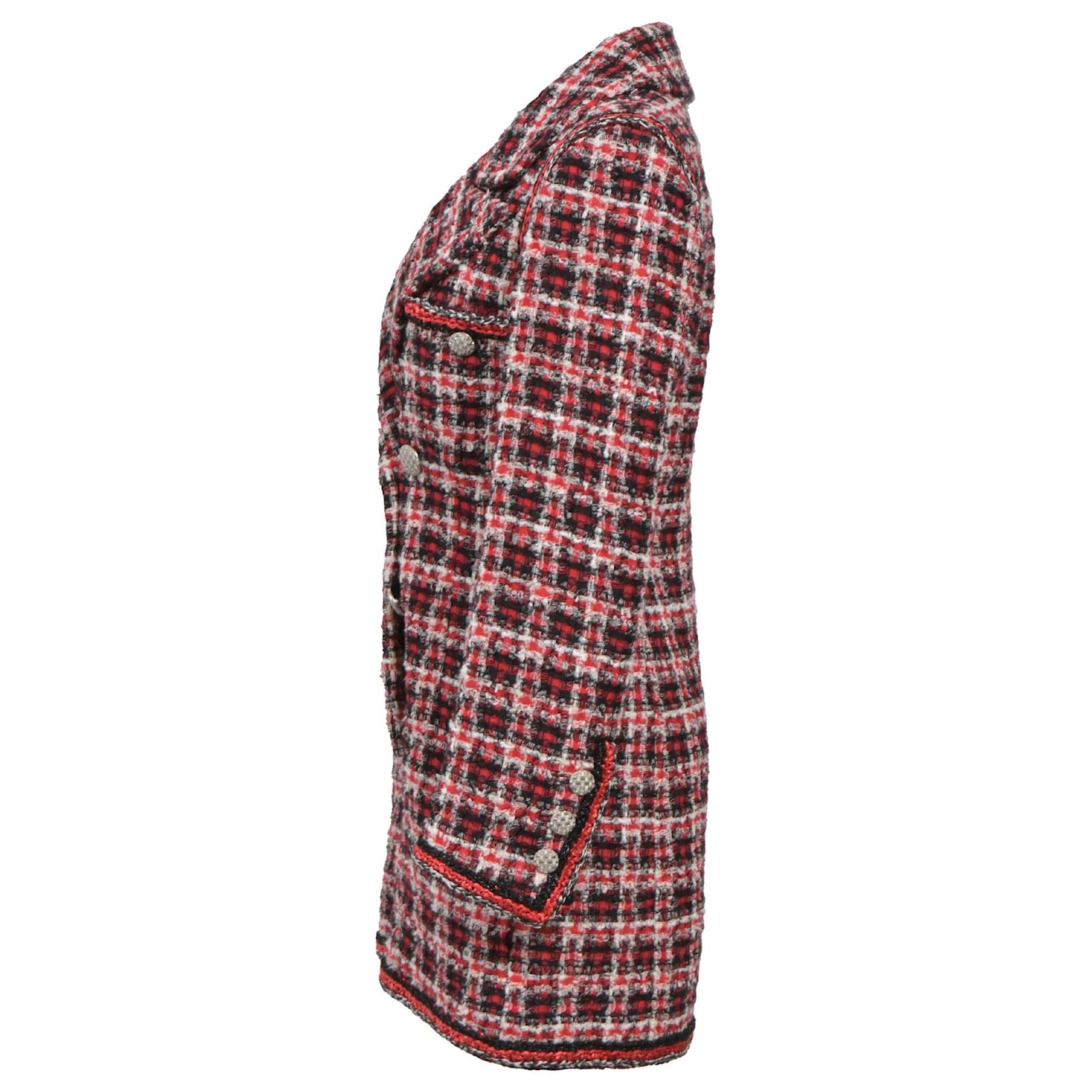 Chanel Double-Breasted Romper in Red Tweed Wool ref.1548274 - Joli Closet