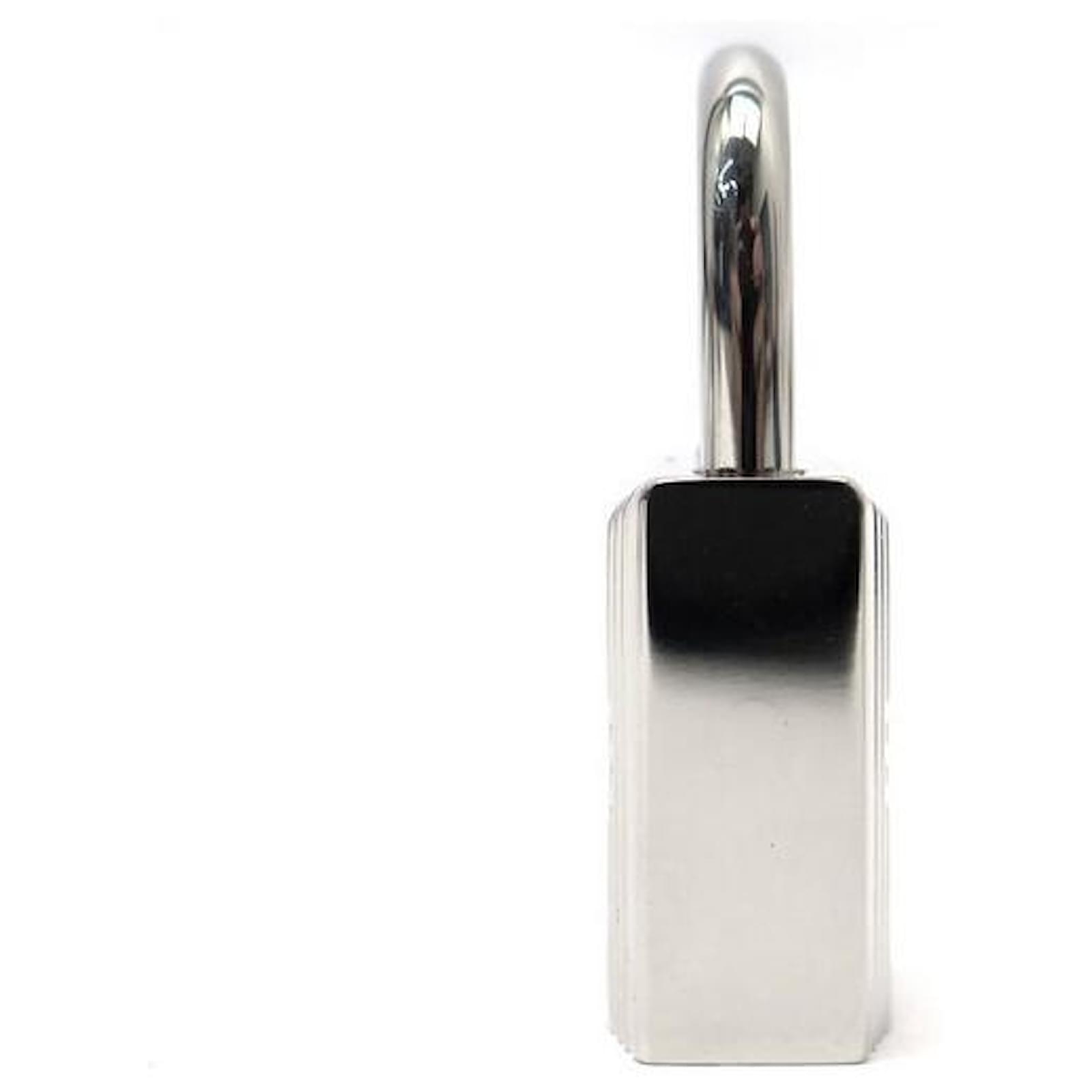 Hermès NINE HERMES PADLOCKS IN PALLADIUM STEEL 1 KEY 163 FOR KELLY ...