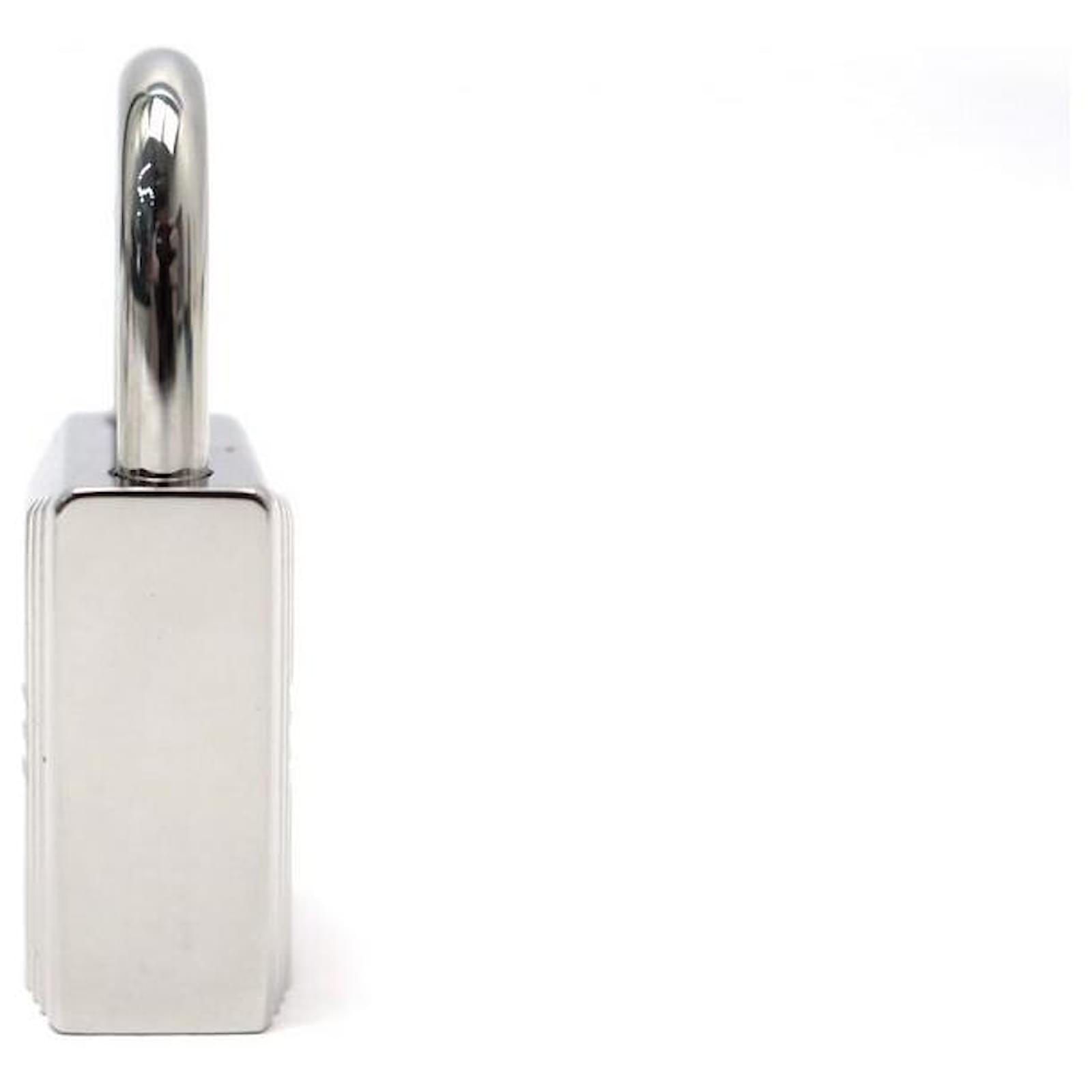 Hermès NINE HERMES PADLOCKS IN PALLADIUM STEEL 1 KEY 163 FOR KELLY ...
