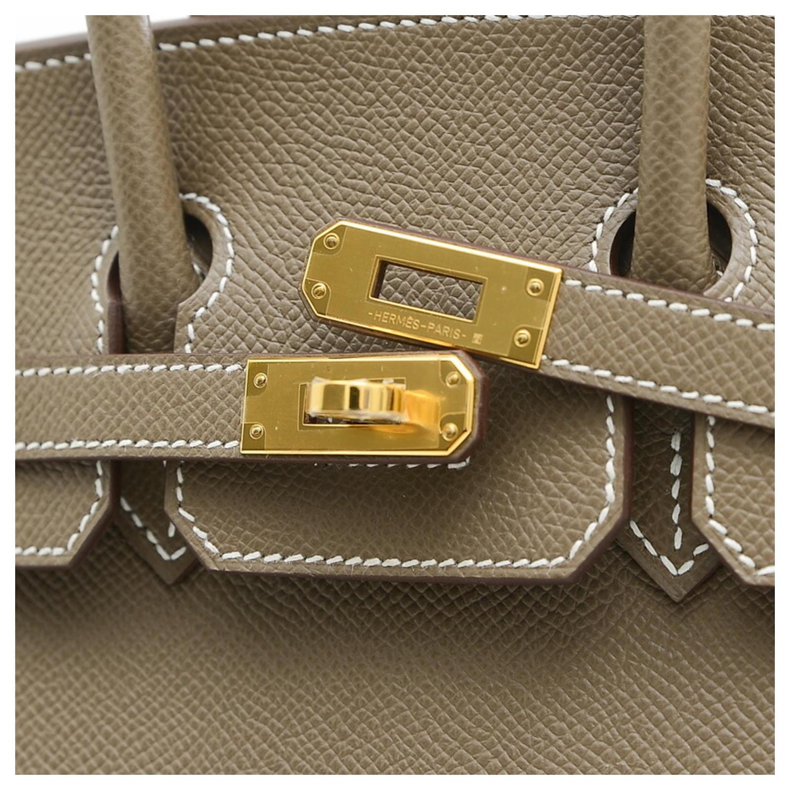 Hermès Hermes Birkin 25 Handbag in Epsom Etoupe Grey Taupe Leather ref.1574279 - Joli Closet