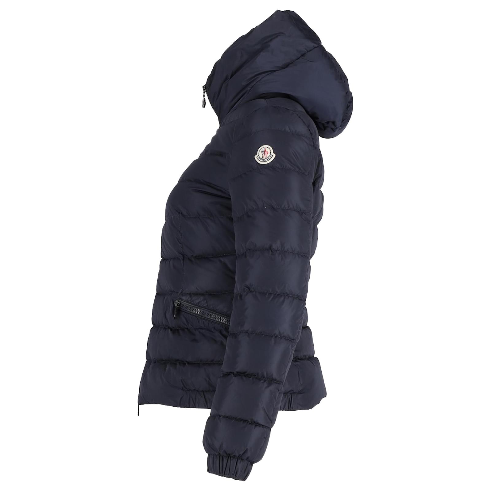 Moncler Irex Quilted Puffer Jacket in Navy Blue Nylon ref.1589383 Joli Closet