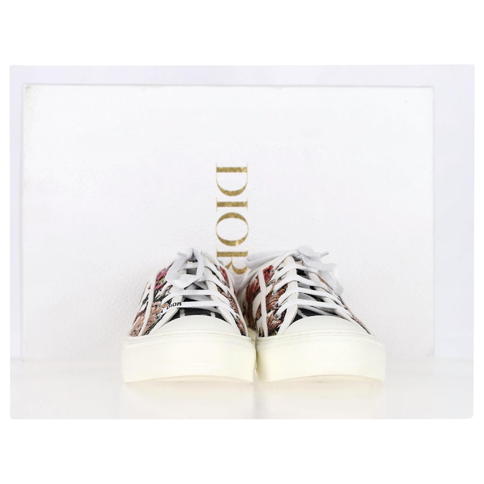 Christian Dior Dior Walk N Dior Floral Low Sneakers in White Christian Dior Dior Walk N Dior Floral Low Sneakers in White