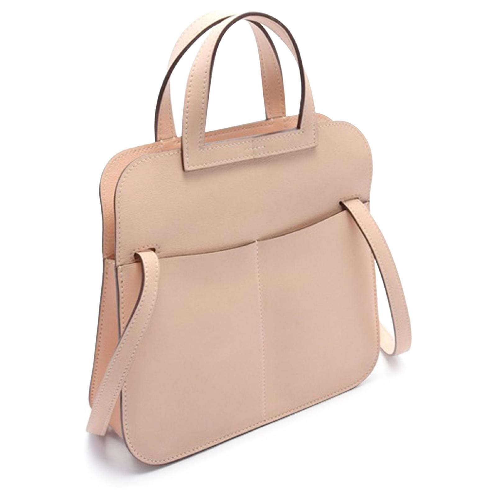 Hermès Pink Mini Swift Halzan 22 Leather Pony-style calfskin ref ...