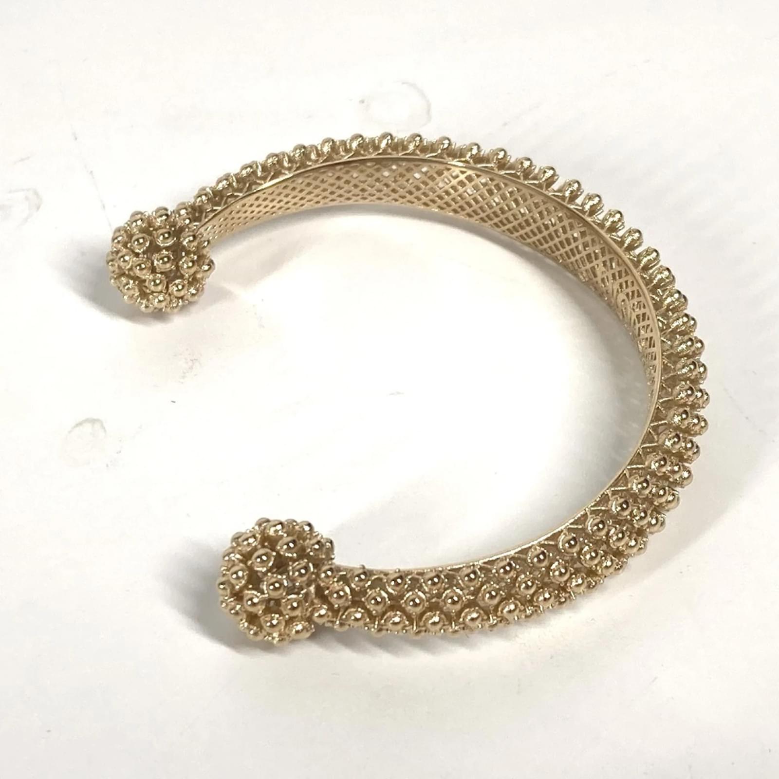 Christian Dior Gold Metal Bangle Golden ref.1616028 - Joli Closet
