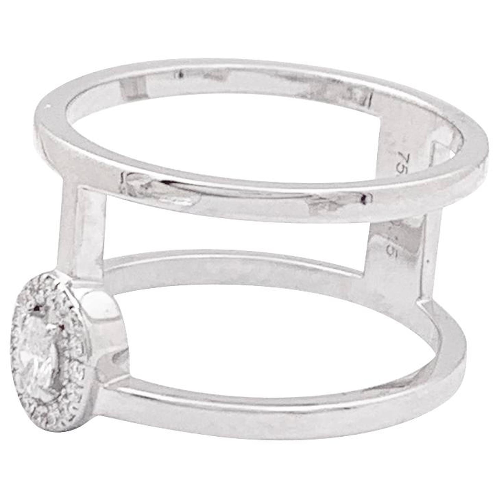 Messika ring "Glam'Azone" white gold, diamonds. ref.1620178 - Joli Closet