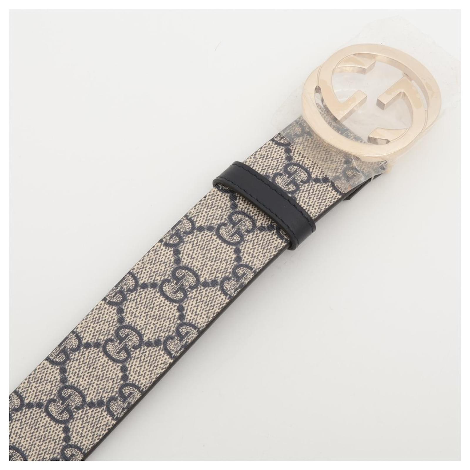 Gucci Interlocking Canvas Medium Belt 85/34 GG Supreme Cloth ref ...